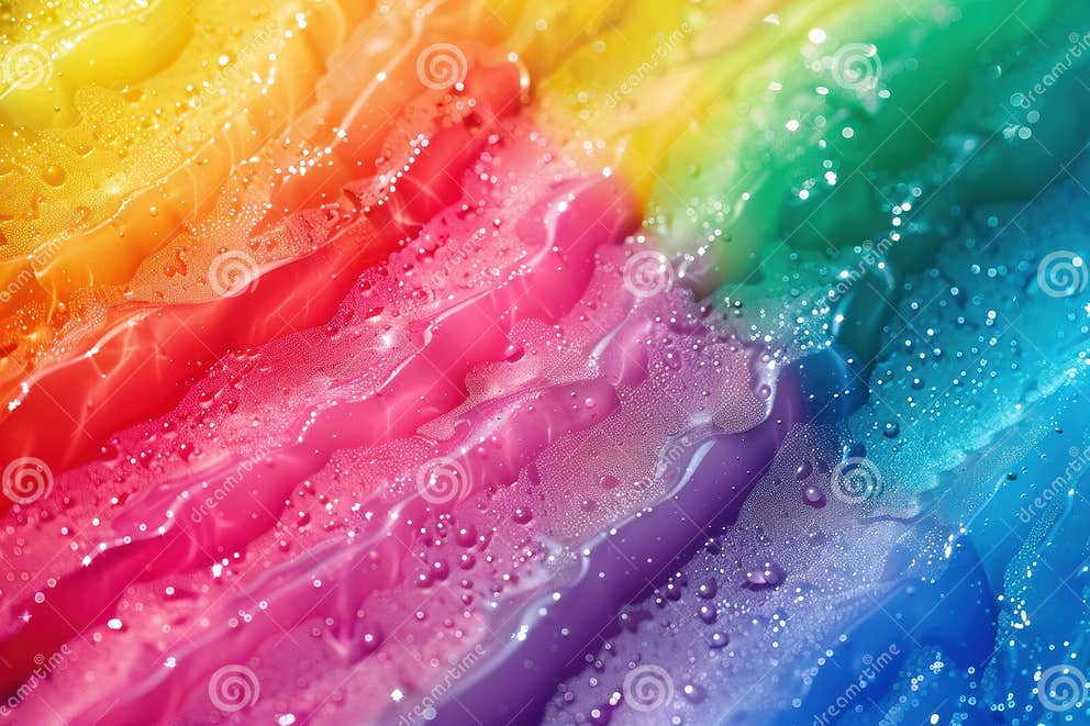 A Splash of Different Rainbow Colors. Background of Rainbow Colors ...