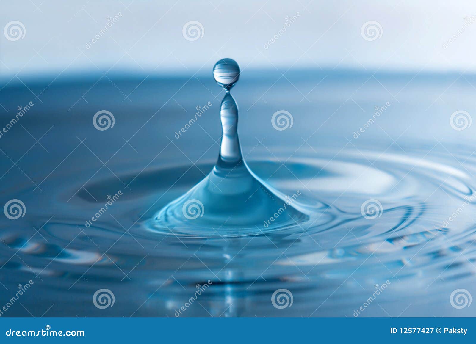 Splash from a drop stock image. Image of blue, abstract - 12577427
