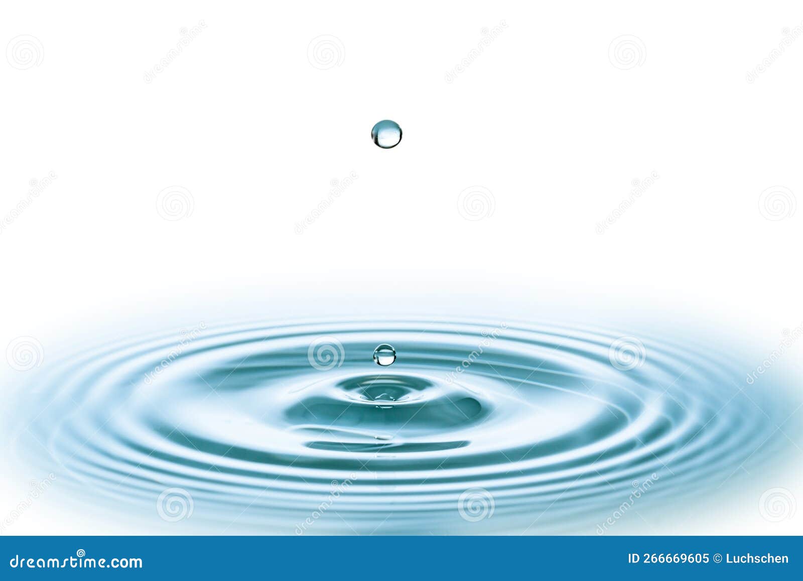 Splash Drop of Falling Water on the Surface of the Liquid Stock Image ...