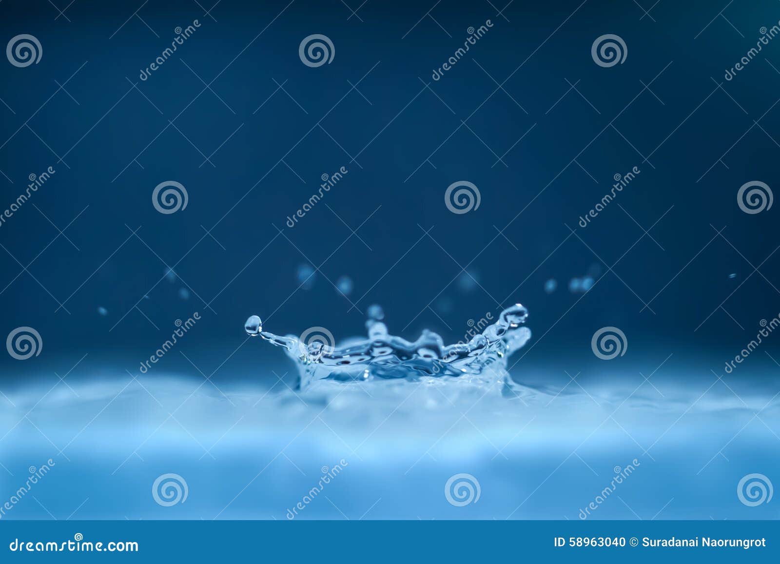 Splash of Droplet into the Water Stock Photo - Image of falling, clear ...