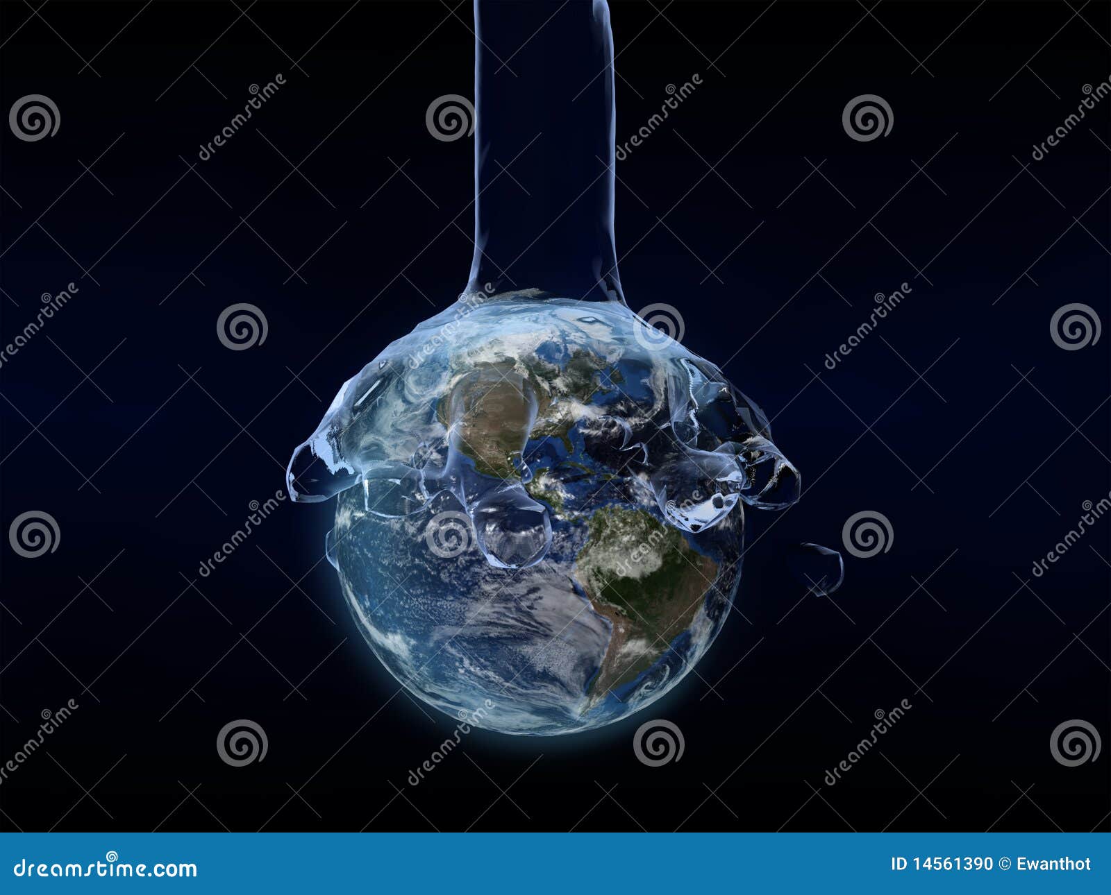 Splash on the Earth stock illustration. Illustration of conservation ...