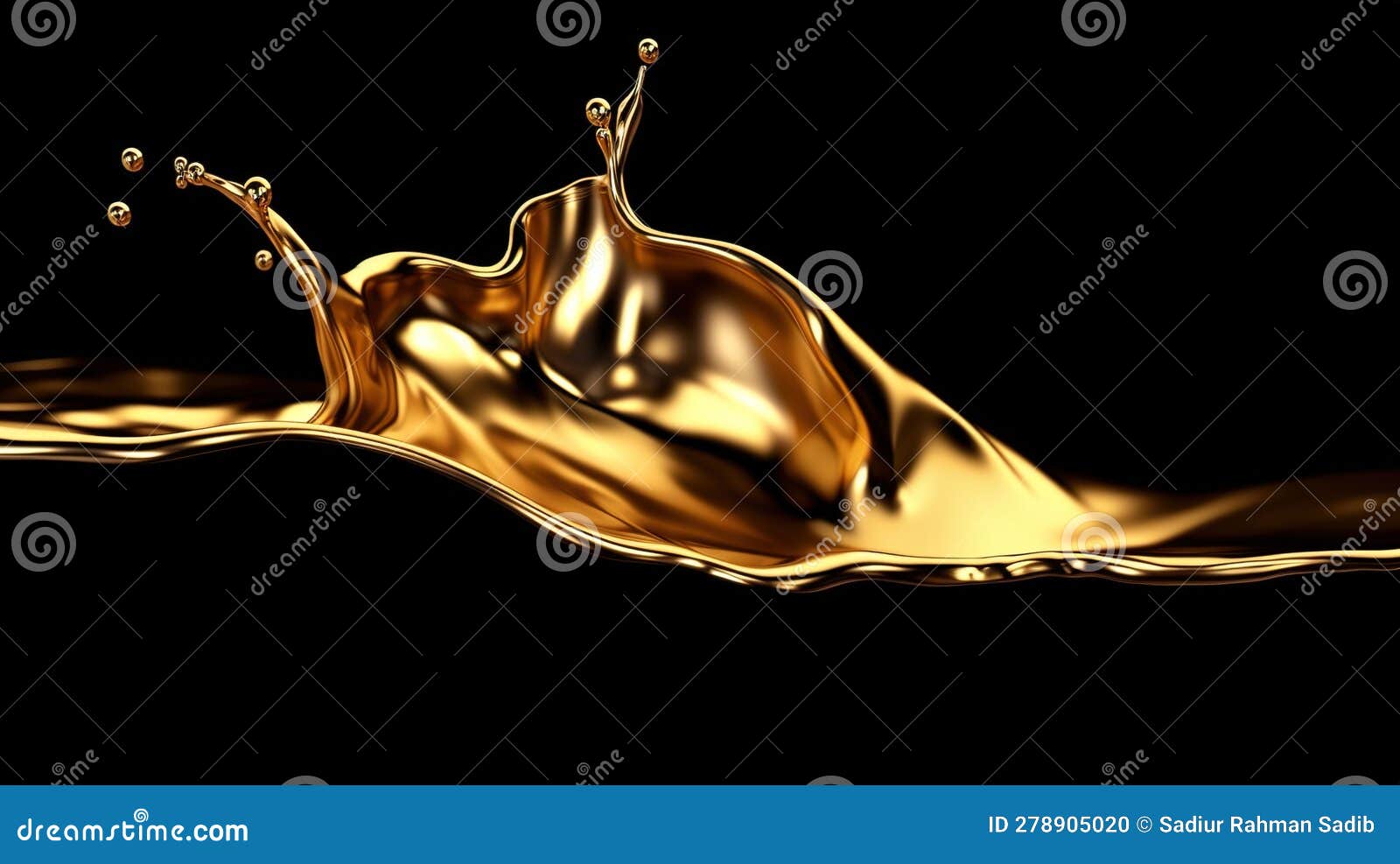 Splash Elegant Luxury Splash of Gold Liquid. Stock Illustration ...