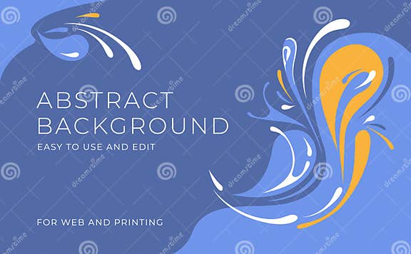 A Splash Forms an Abstract Background. Blue. Banner Design, Website ...
