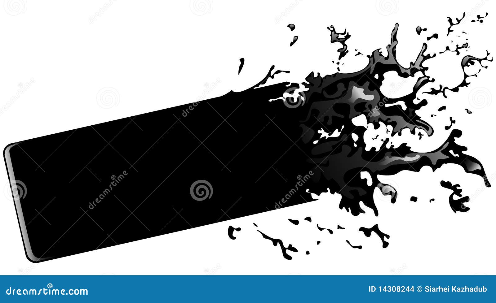 Splash frame stock vector. Illustration of grunge, vector - 14308244