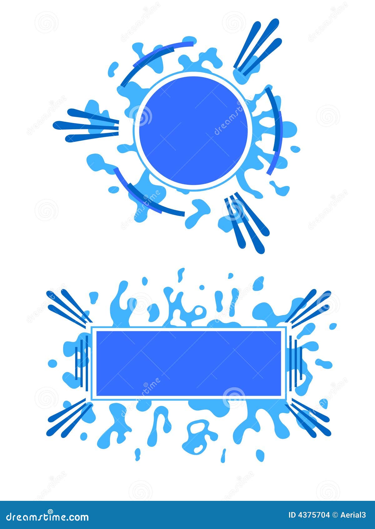 Splash frame stock vector. Illustration of backdrop, decor - 4375704