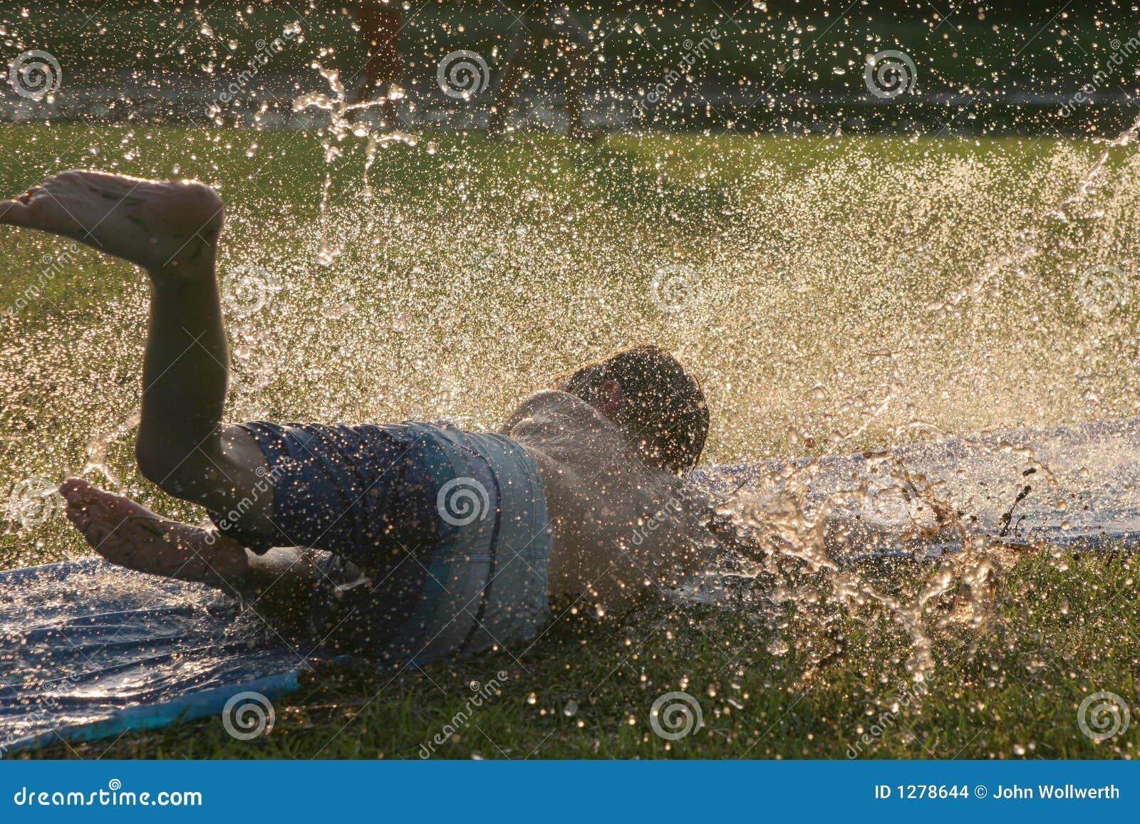 Splash and fun stock photo. Image of sprinkler, swim, water - 1278644