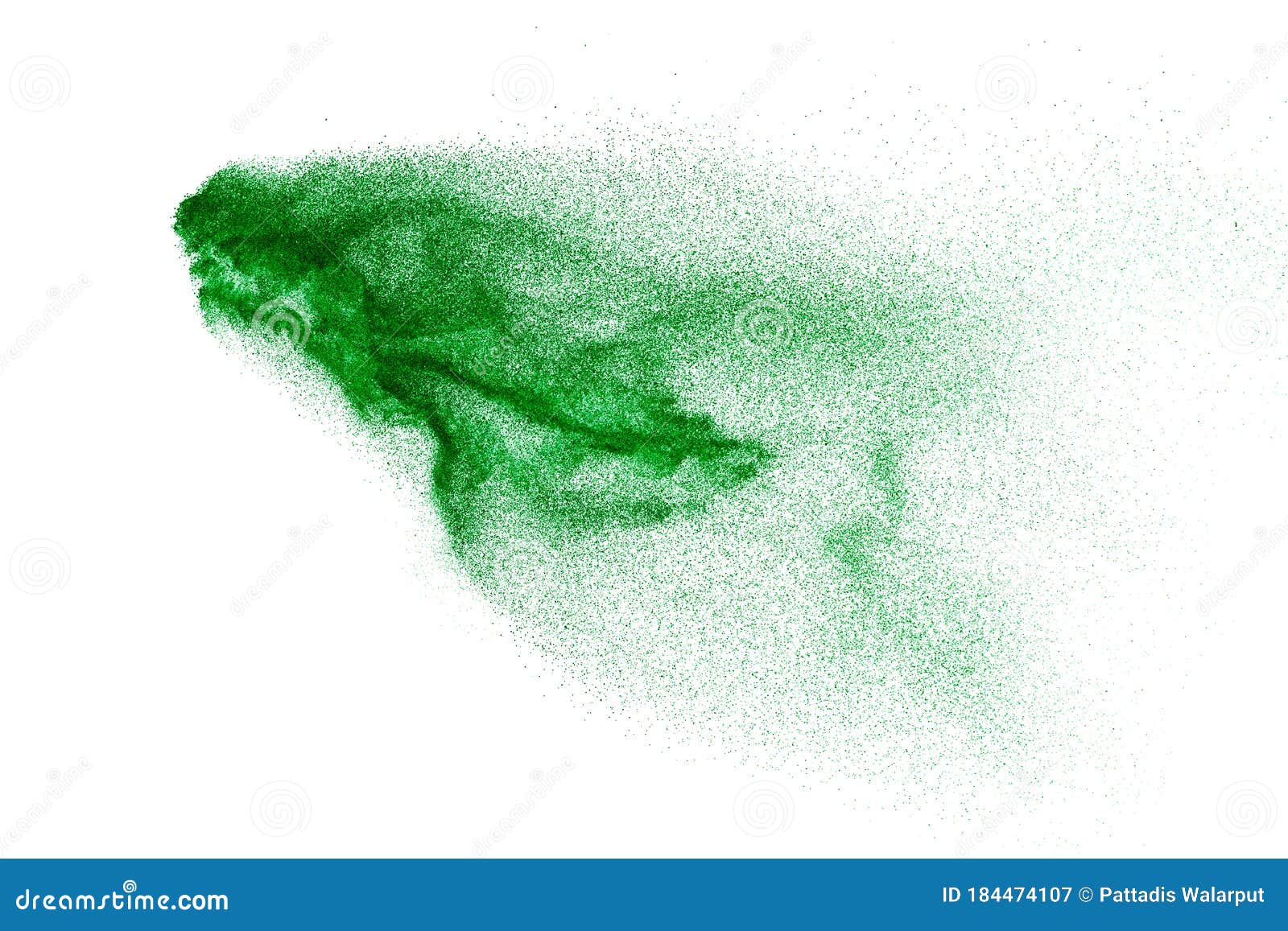 Splash of Green Colored Powder on White Background.Green Powder ...