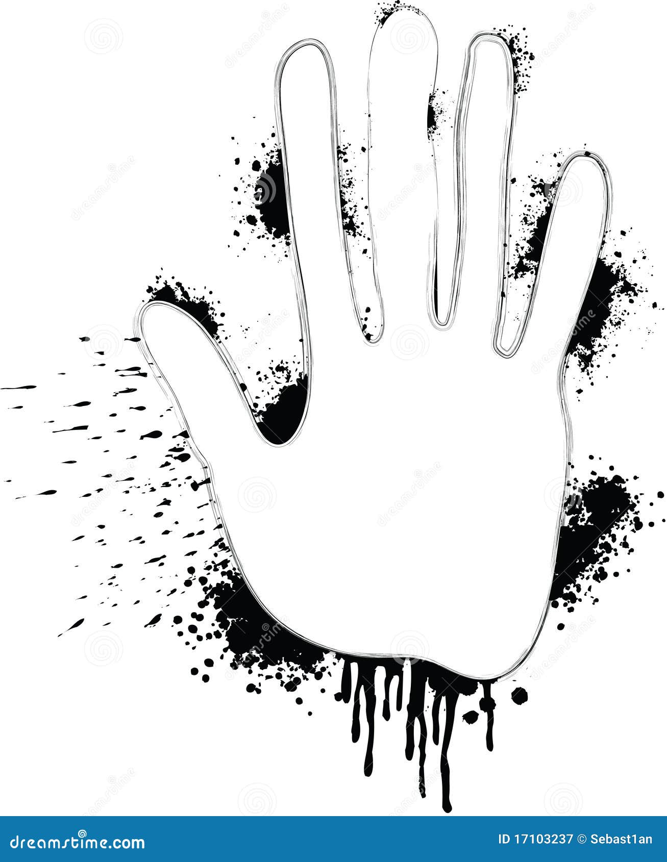 Splash hand stock vector. Illustration of drop, shape - 17103237