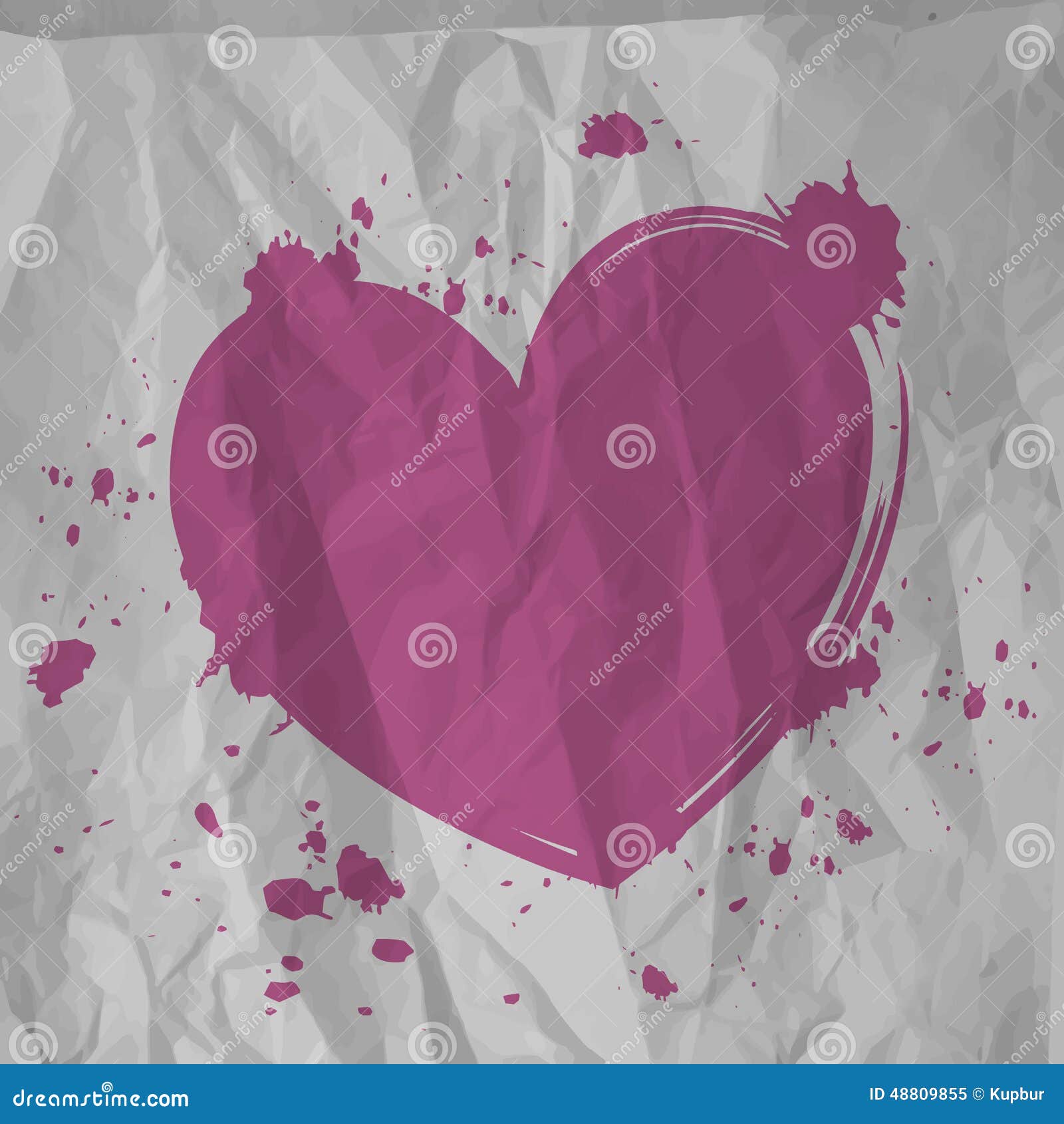 Splash heart stock vector. Illustration of concept, pattern - 48809855