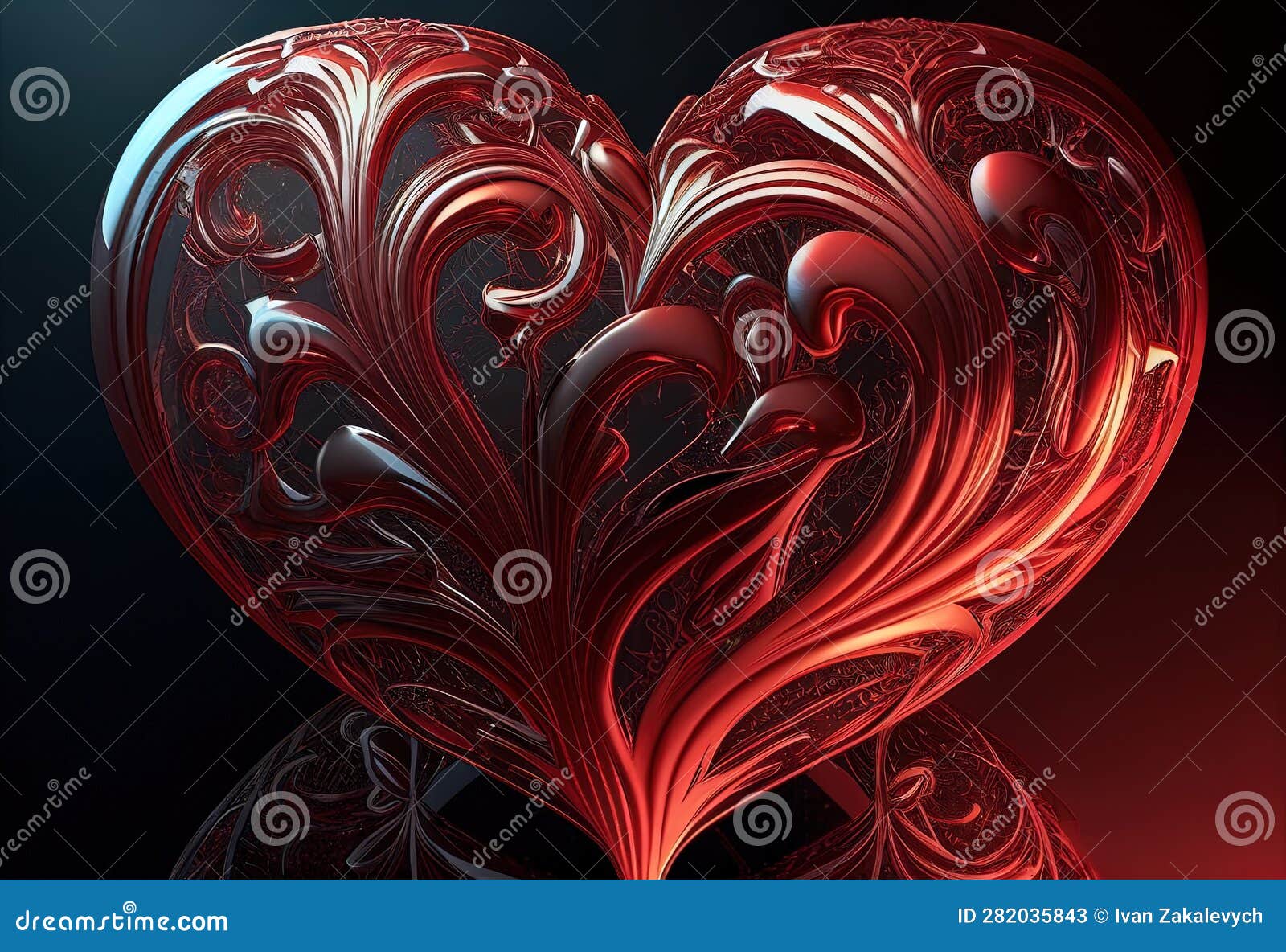 Splash Heart Love Romance Illustration. AI Generative Stock ...