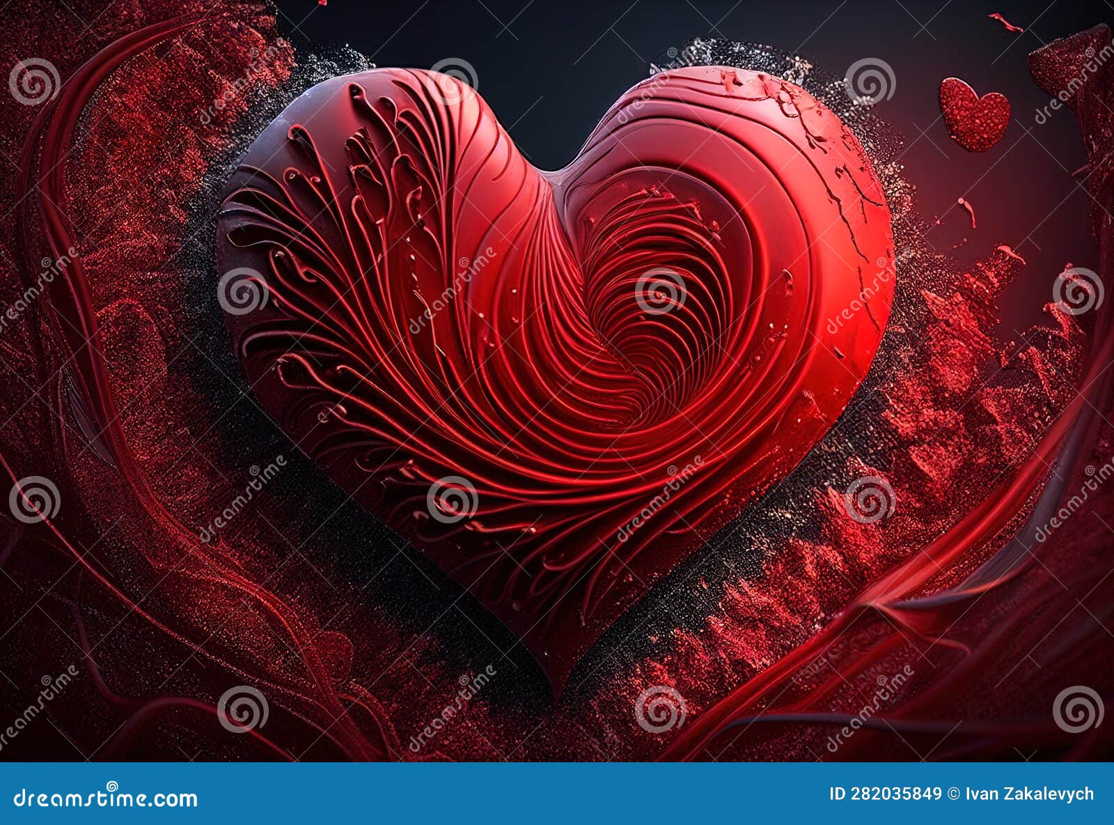 Splash Heart Love Romance Illustration. AI Generative Stock ...