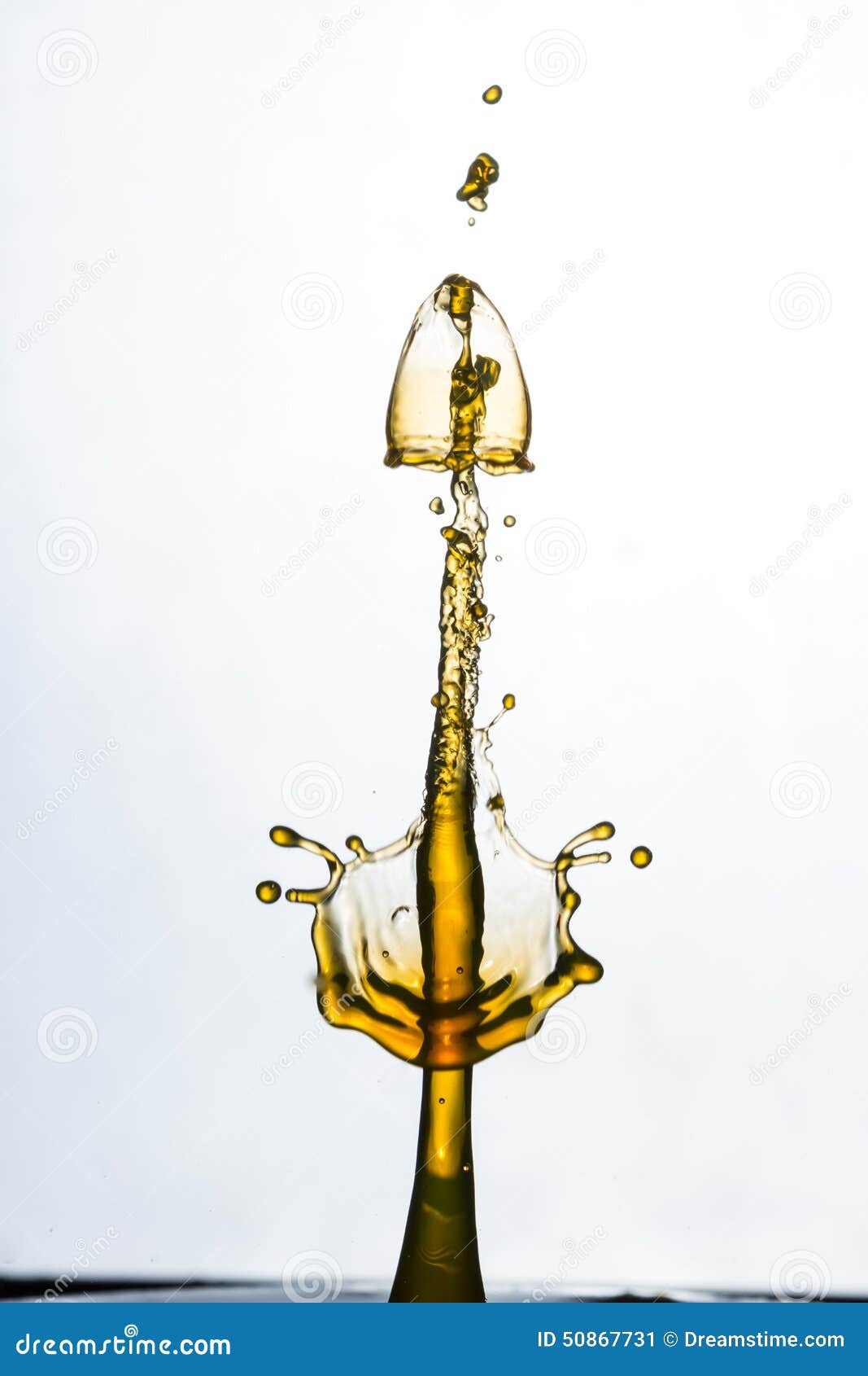 Splash with a high spike stock image. Image of drop, fried - 50867731