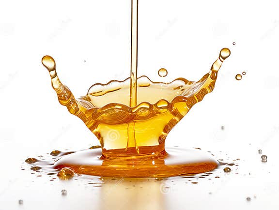 Splash of Honey Isolated on White Background Stock Photo - Image of ...