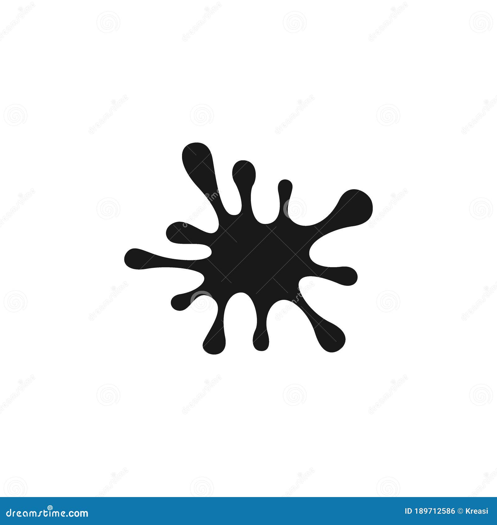 Splash Icon Flat Vector Illustration Stock Vector - Illustration of ...