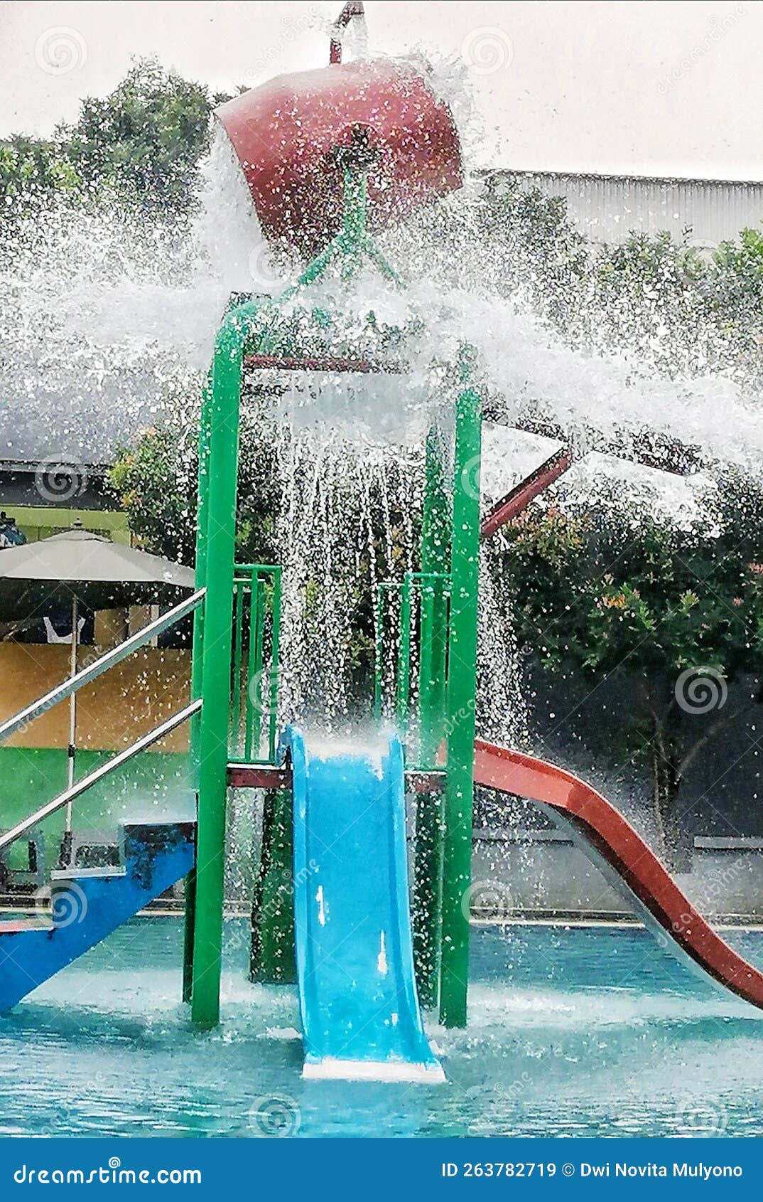 Splash of joy for kid stock image. Image of moment, pool - 263782719