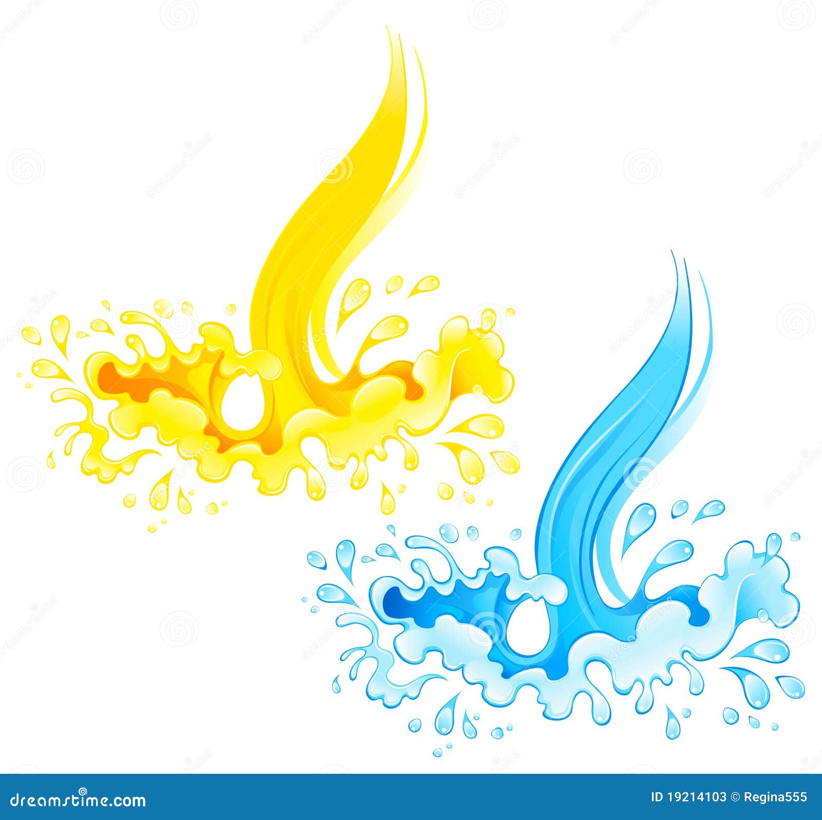 Splash Juice Drink. Water Splash Cartoon Vector | CartoonDealer.com ...