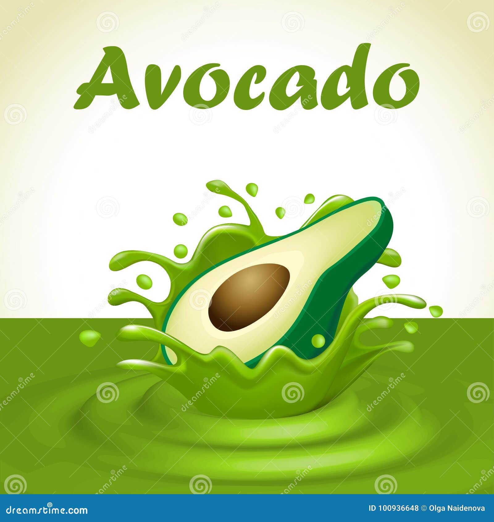 Splash of Juice from a Falling Avocado Stock Vector - Illustration of ...