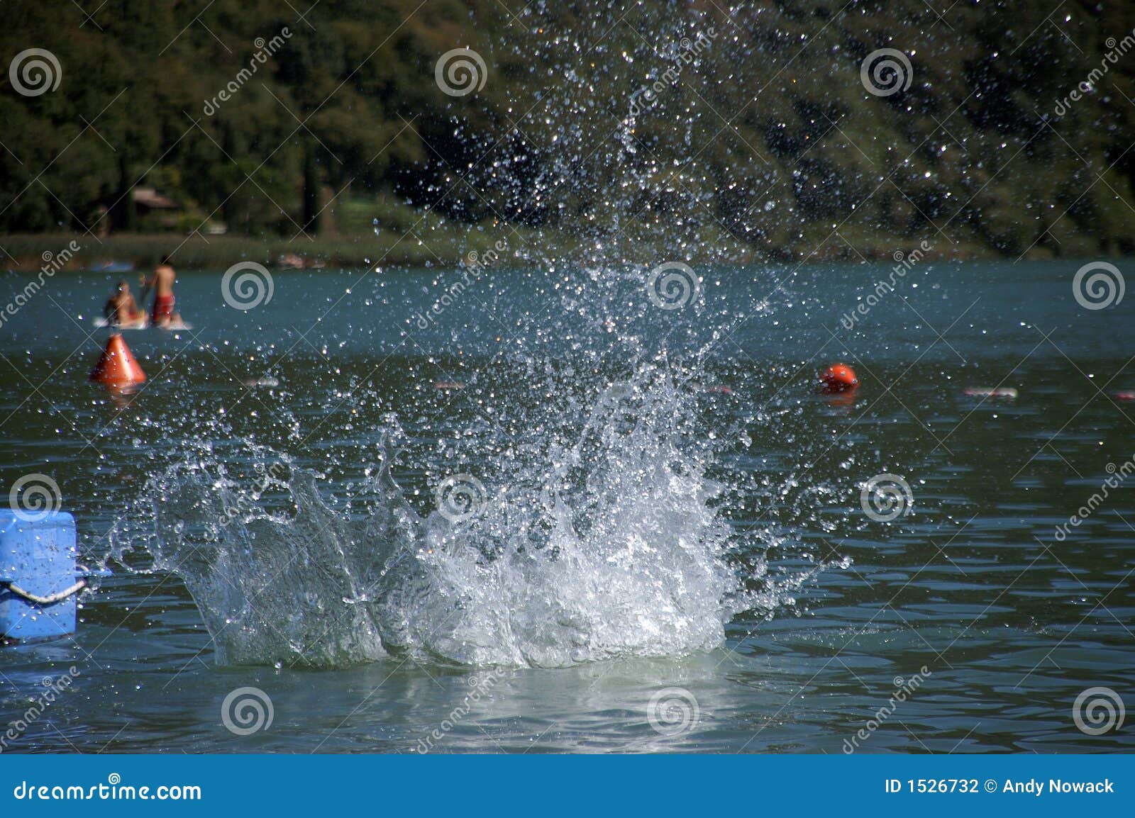 Splash on lake stock photo. Image of turbulent, drops - 1526732