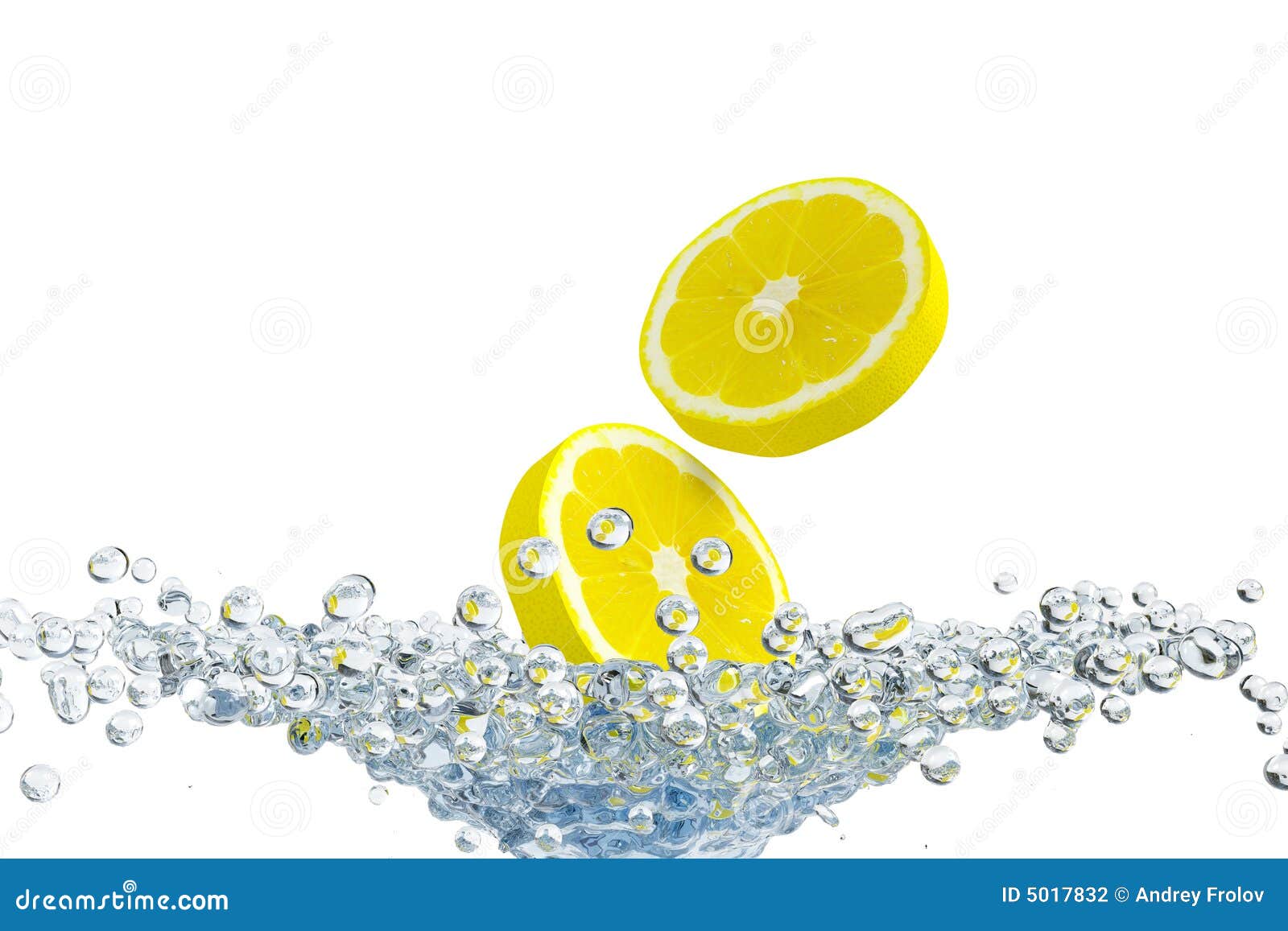 Splash and lemon stock illustration. Illustration of water - 5017832