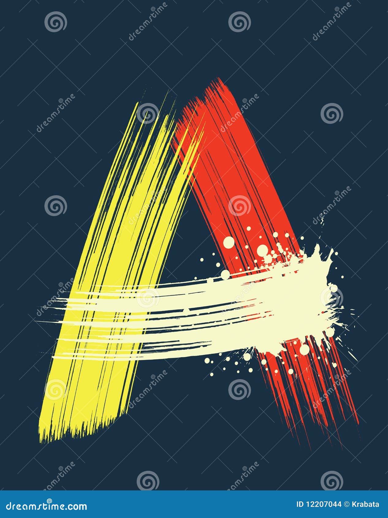 Splash Letter a from Colorful Alphabet Stock Vector - Illustration of ...