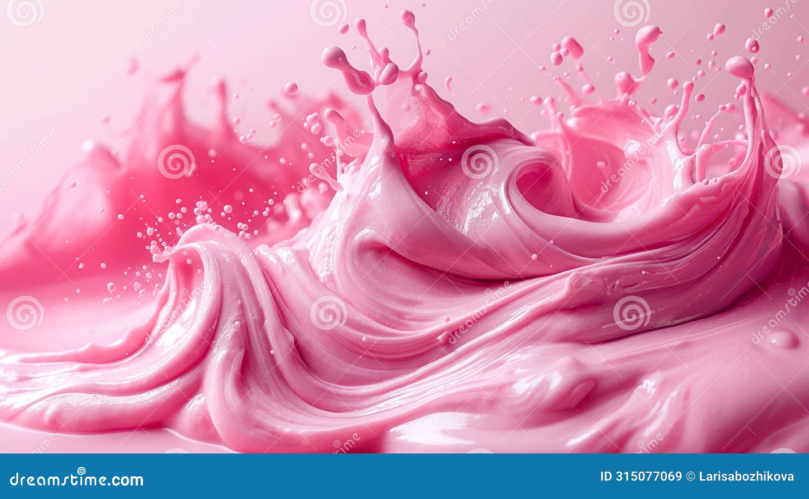 Splash of Light Pink Creamy Liquid Stock Illustration - Illustration of ...