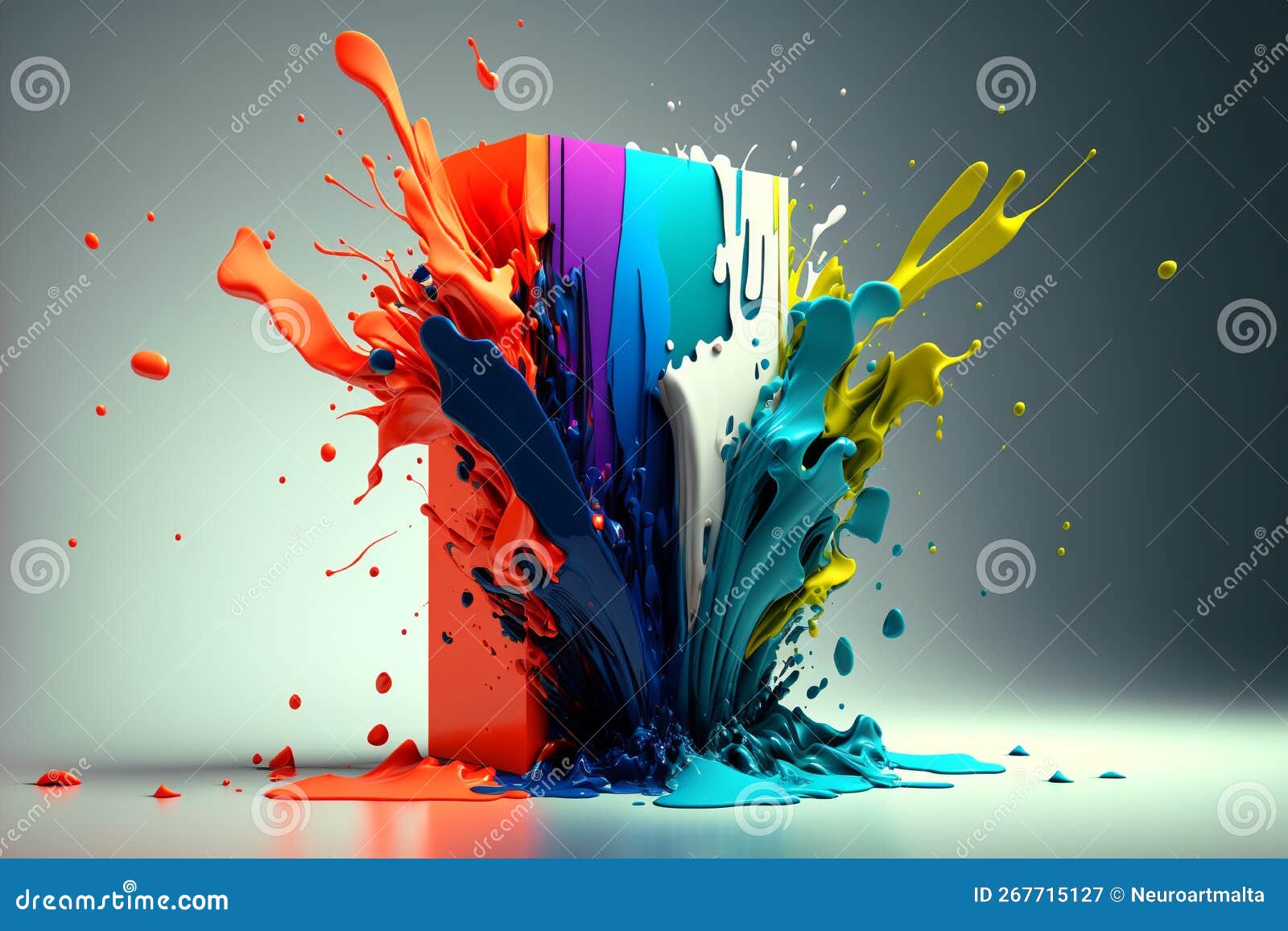 A Splash of Liquid Colors stock illustration. Illustration of backdrop ...