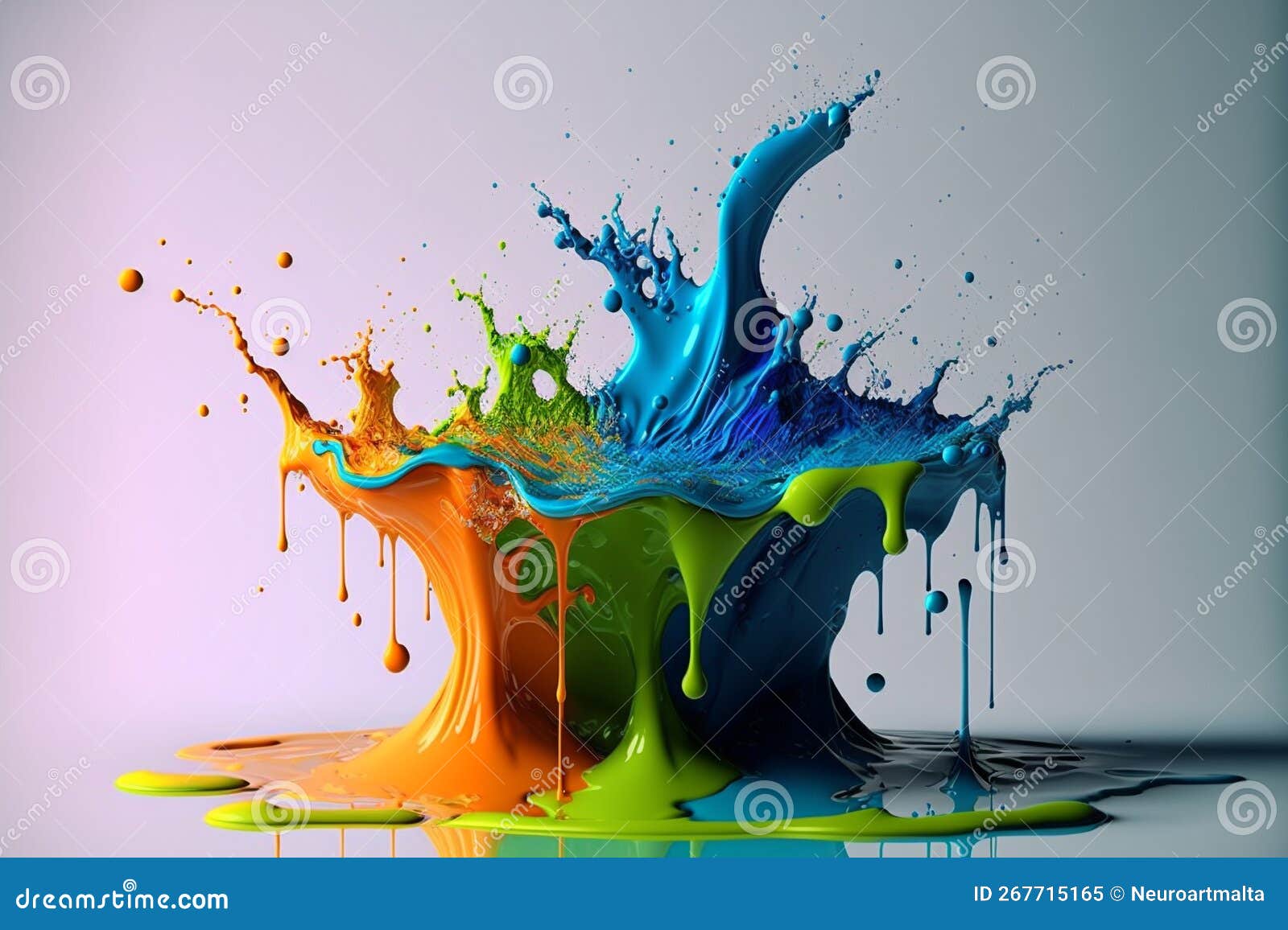 A Splash of Liquid Colors stock illustration. Illustration of color ...