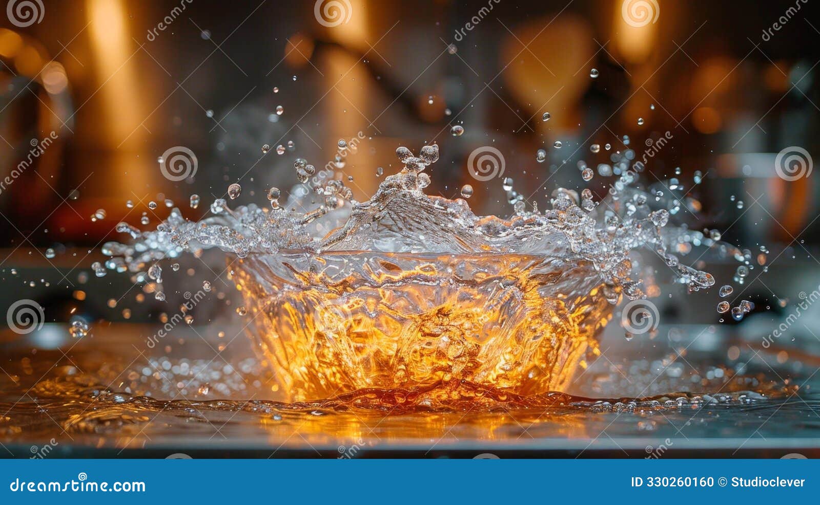 Splash of Liquid Fire - Generative Ai Stock Illustration - Illustration ...