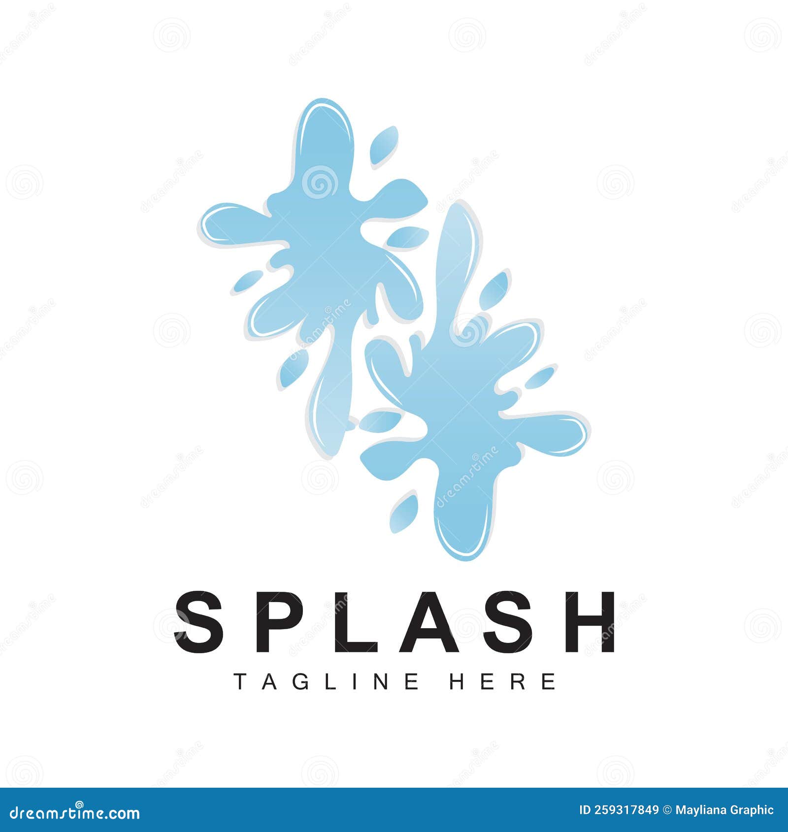 Splash Logo, Water Wave Icon, Bubble Vector, Water Logo Art, Template ...
