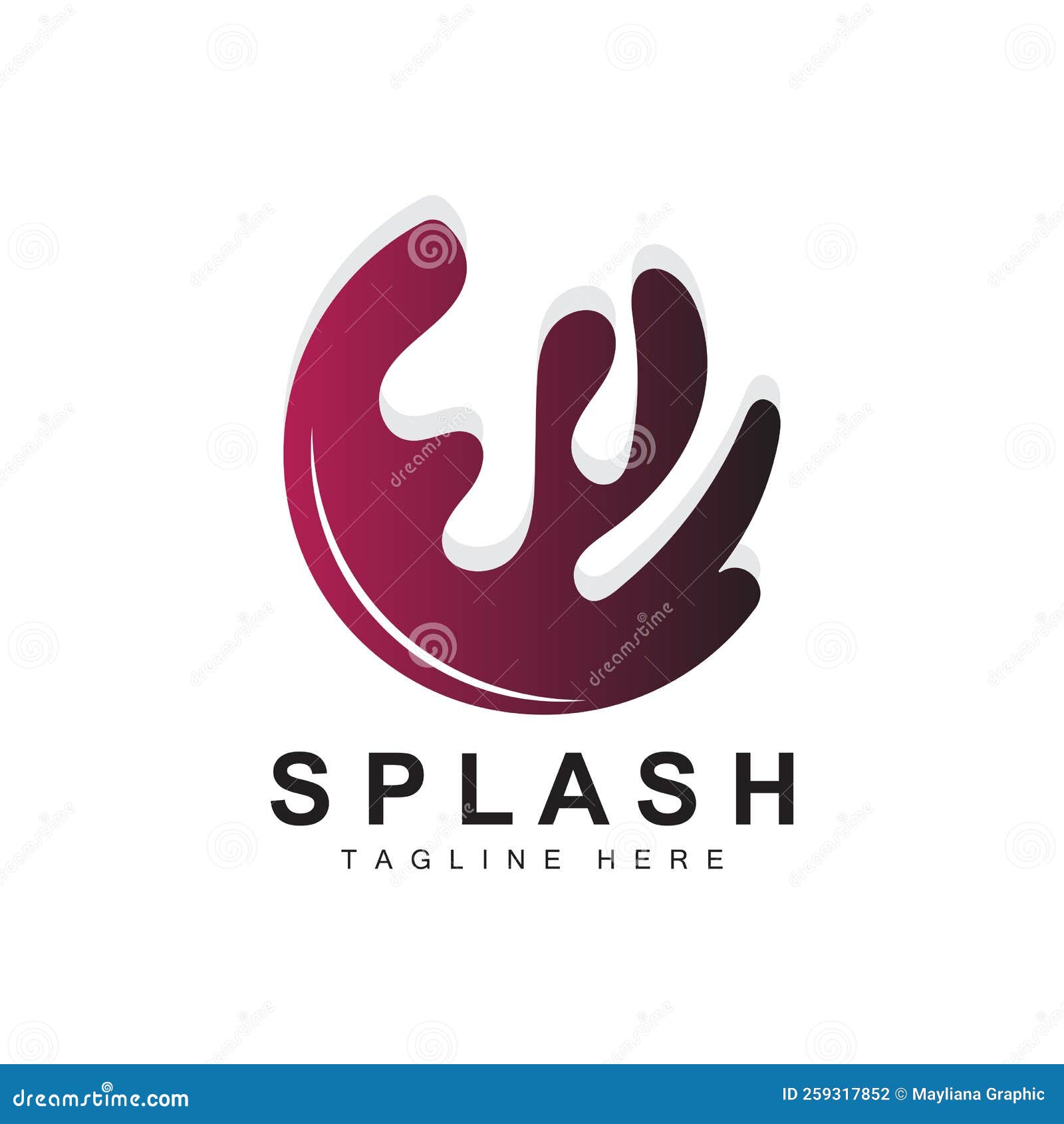 Splash Logo, Water Wave Icon, Bubble Vector, Water Logo Art, Template ...