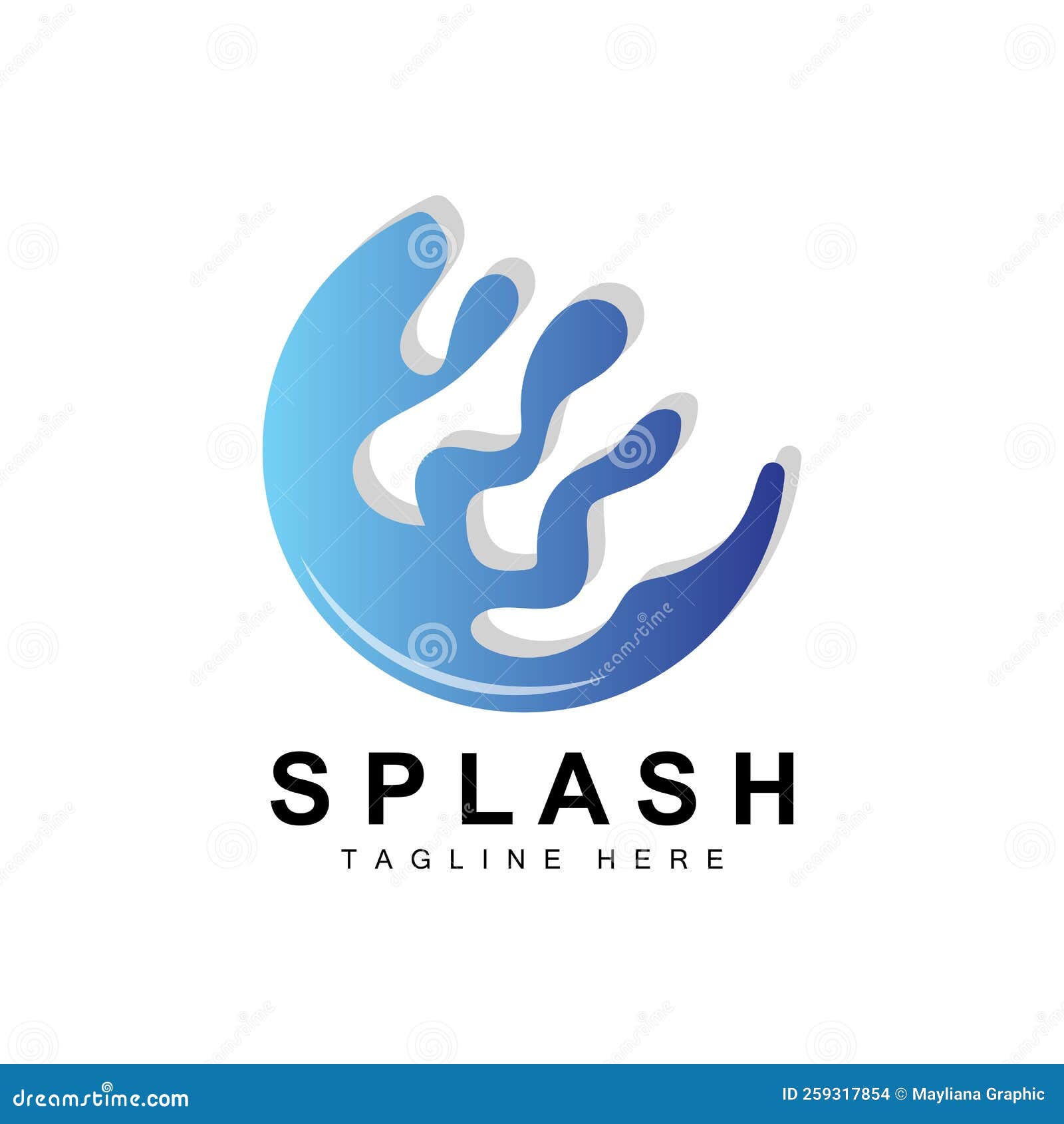 Splash Logo, Water Wave Icon, Bubble Vector, Water Logo Art, Template ...