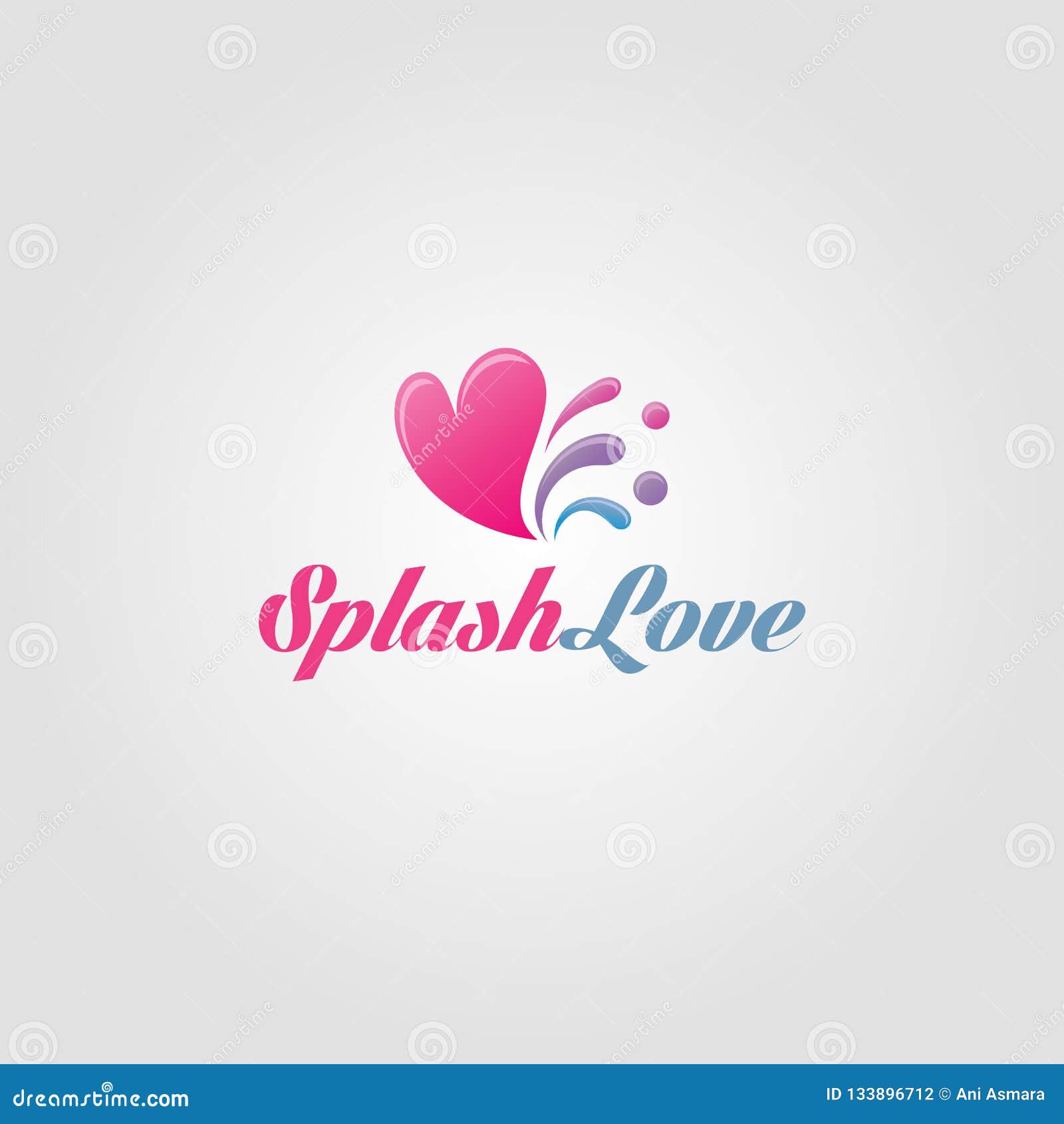 Splash Love - Stylish Heart Logo Stock Vector - Illustration of purity ...