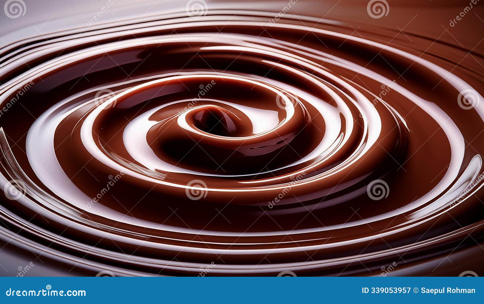 Splash of Melted Chocolate in a Container with a White Background Stock ...