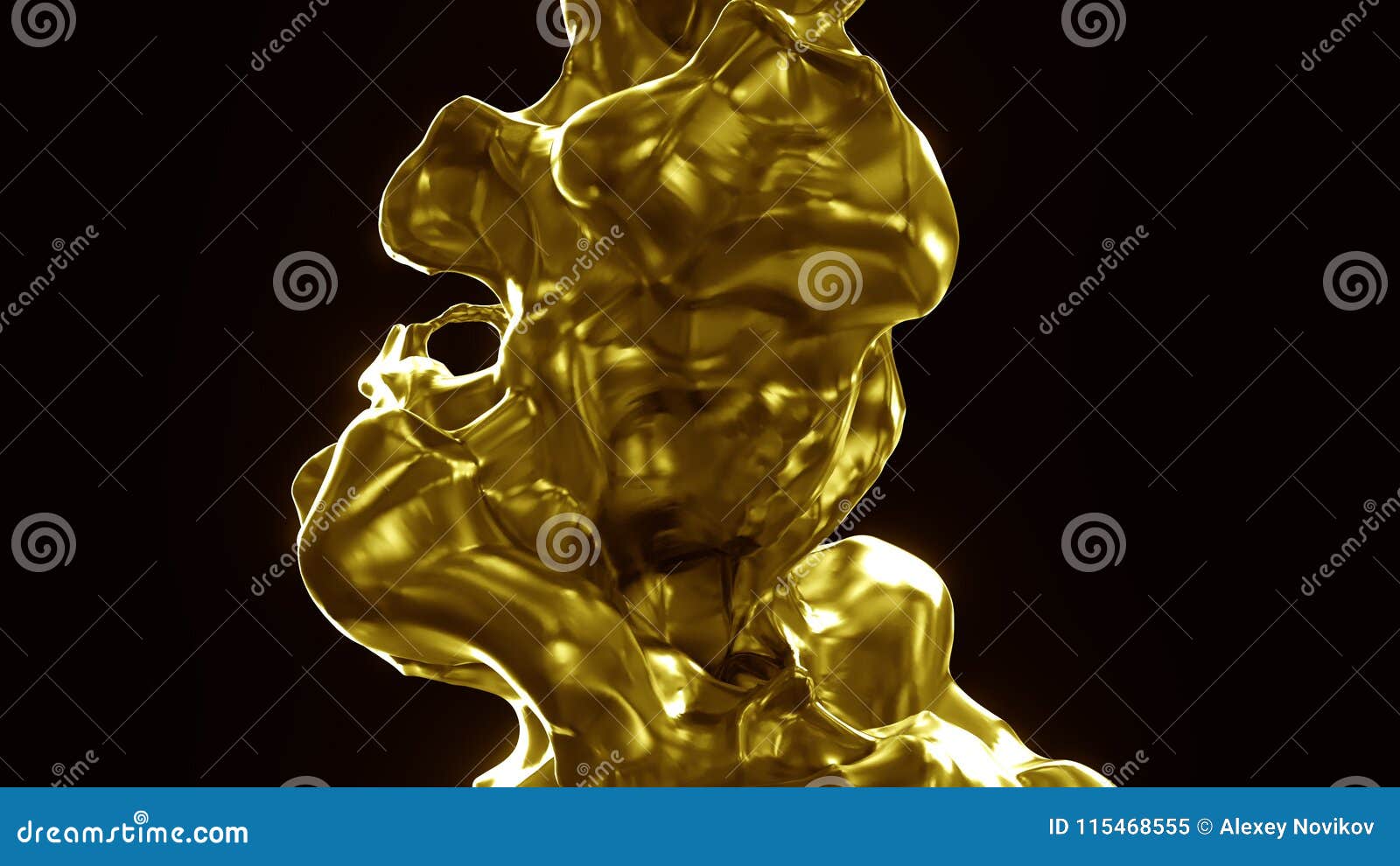 Melted Gold Metal Texture. Seamless Golden Pattern Stock Image ...