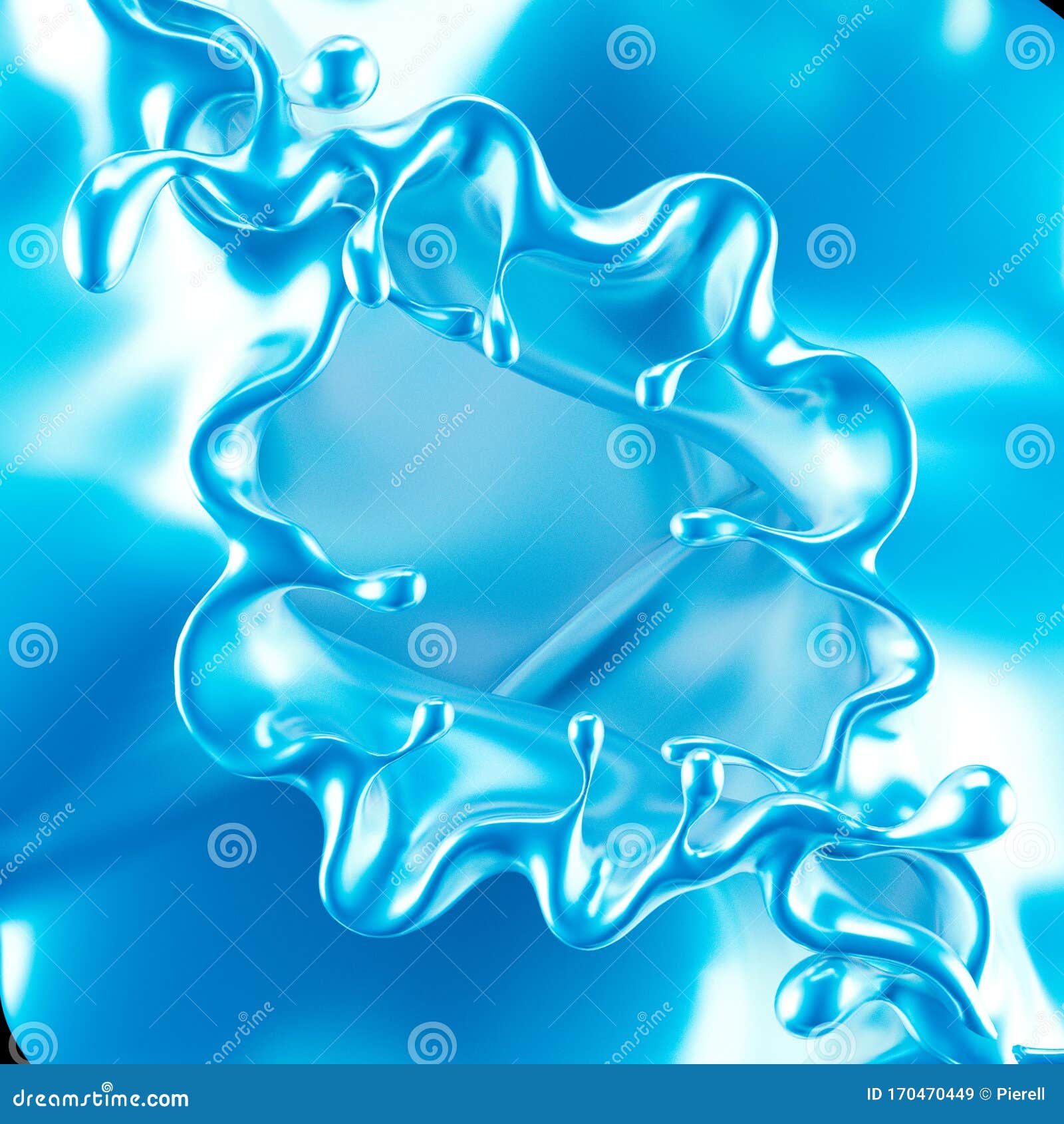 A Splash of Metal. 3d Illustration, 3d Rendering Stock Illustration ...