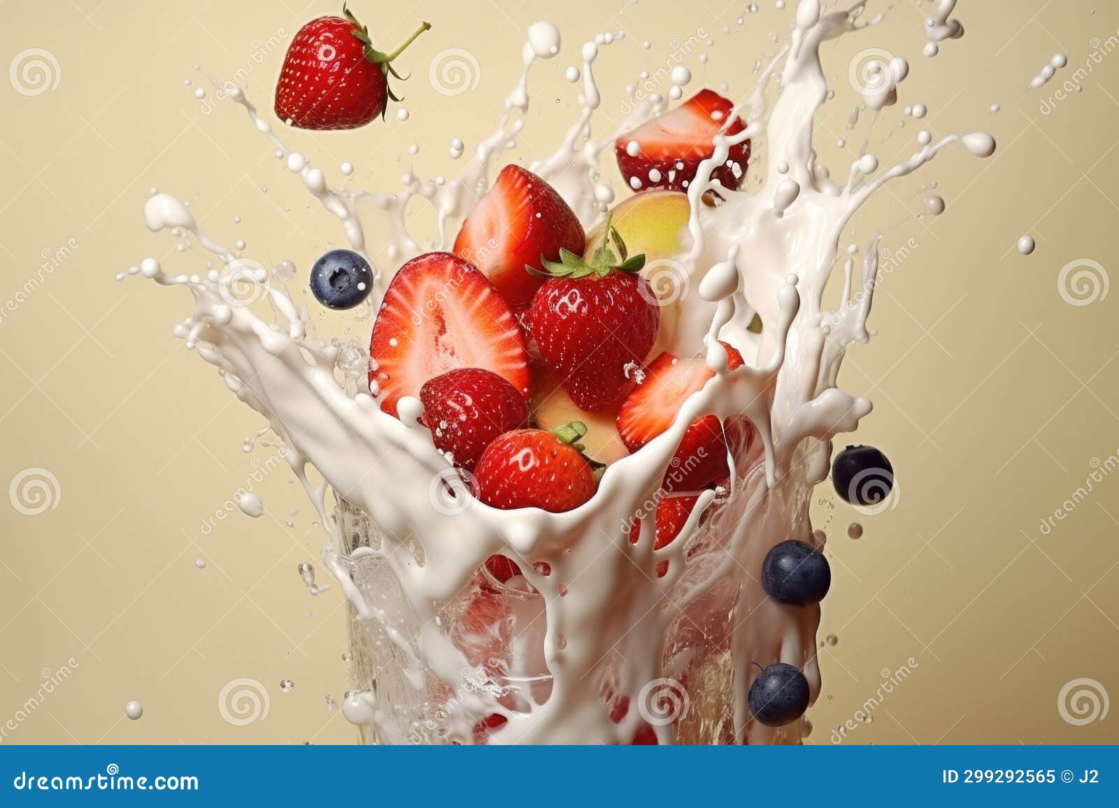 Splash Milk and Fruit. Milkshake. Smoothie. Stock Illustration ...