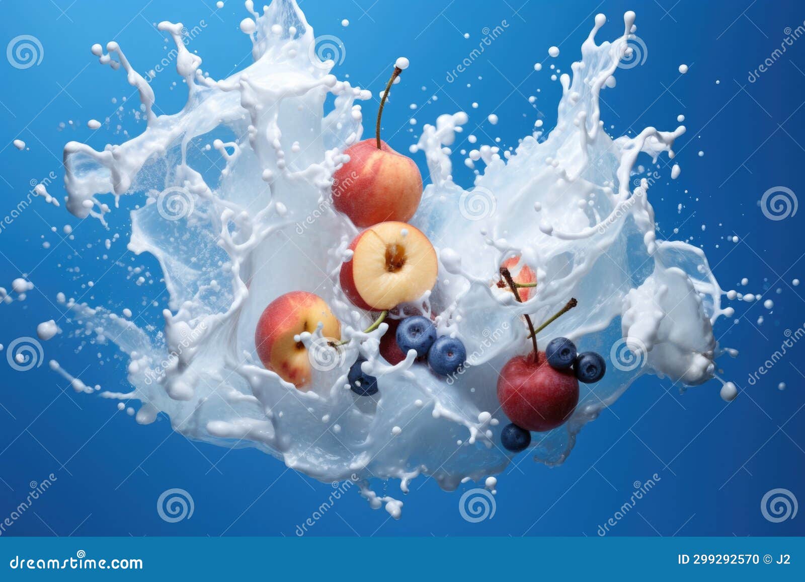 Splash Milk and Fruit. Milkshake. Smoothie. Stock Illustration ...