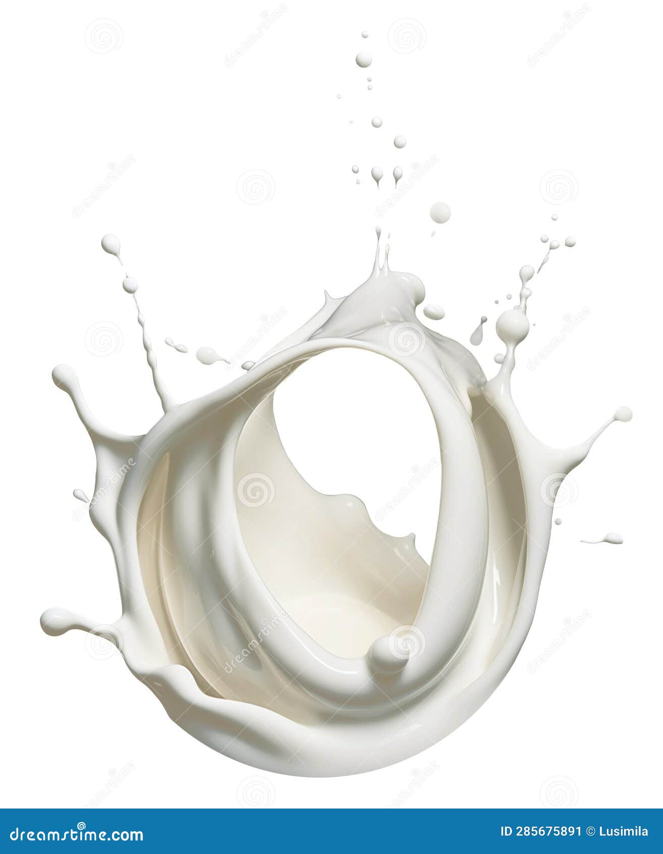 Round milk splash stock illustration. Illustration of freshness - 285675891