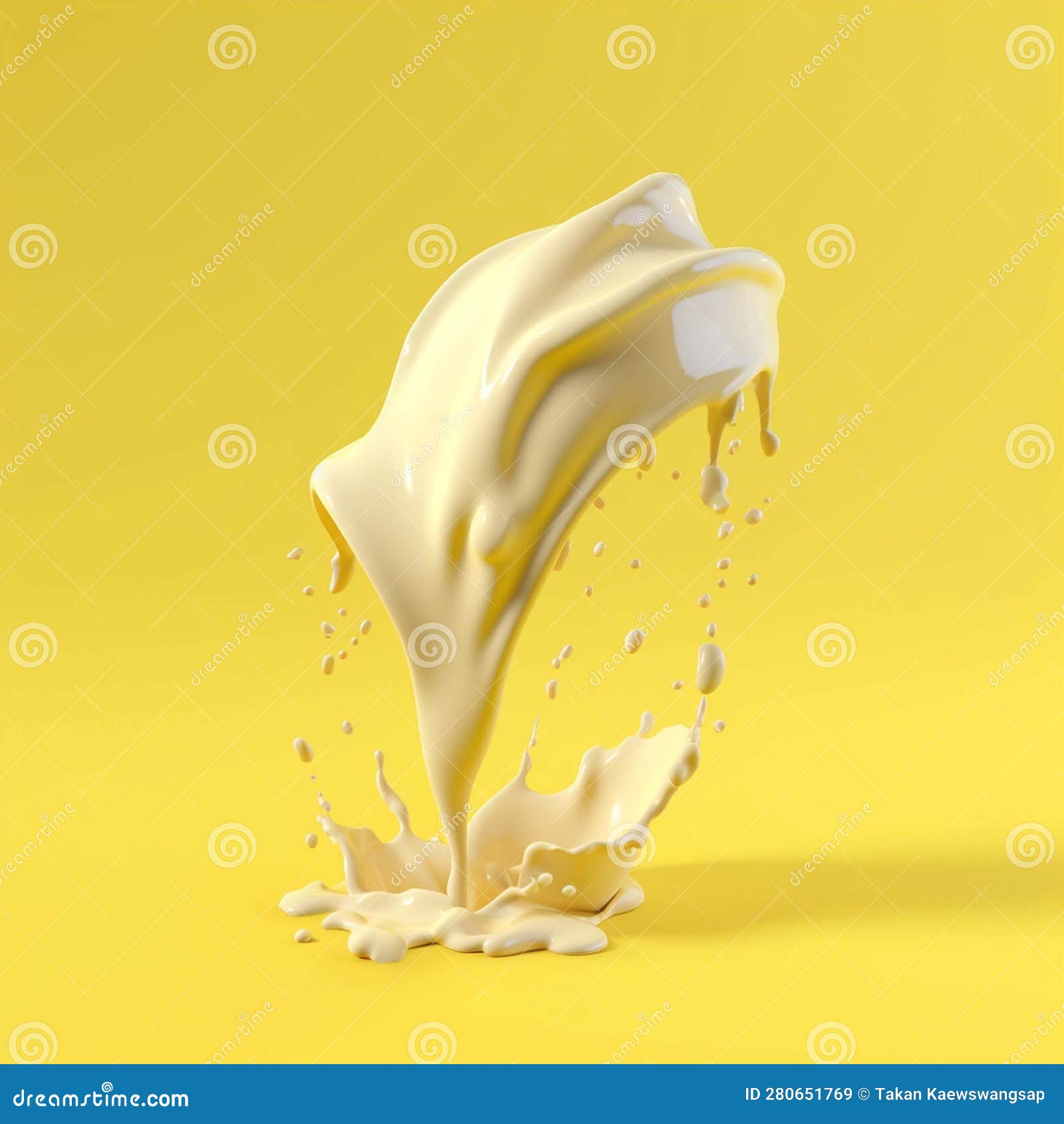 A Splash of Milk on Screen, a Banana in the Splash - Generative Ai ...