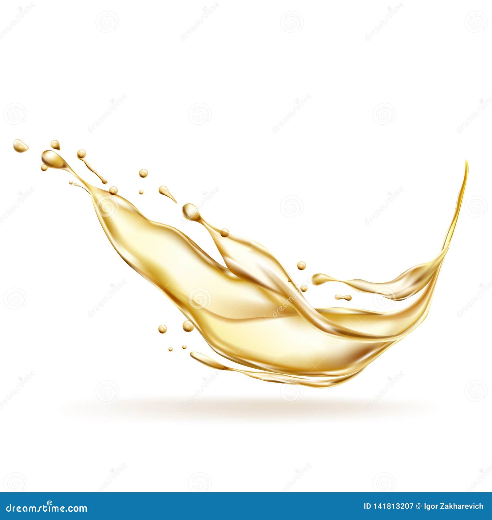 Splash of oil. stock vector. Illustration of color, gold - 141813207