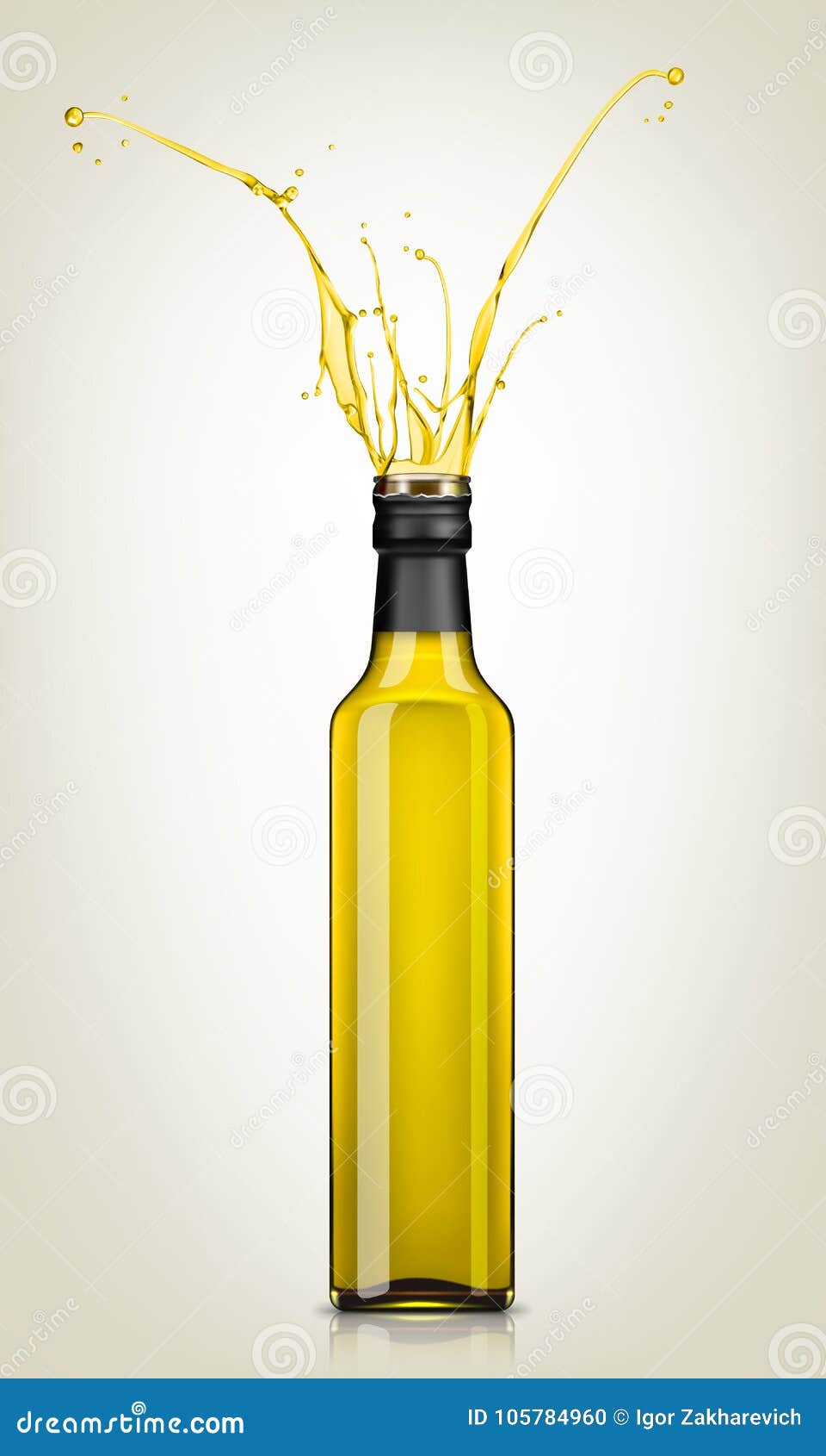 Splash Olive Oil from Glass Bottle Stock Illustration - Illustration of ...
