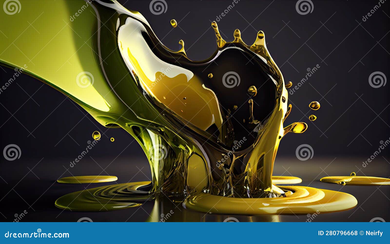 Splash of olive oil stock photo. Image of splash, golden - 280796668