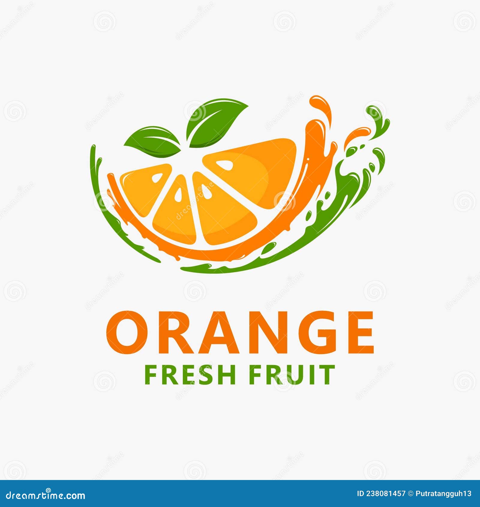 Splash Orange Fruit Logo Design Stock Vector - Illustration of creative ...