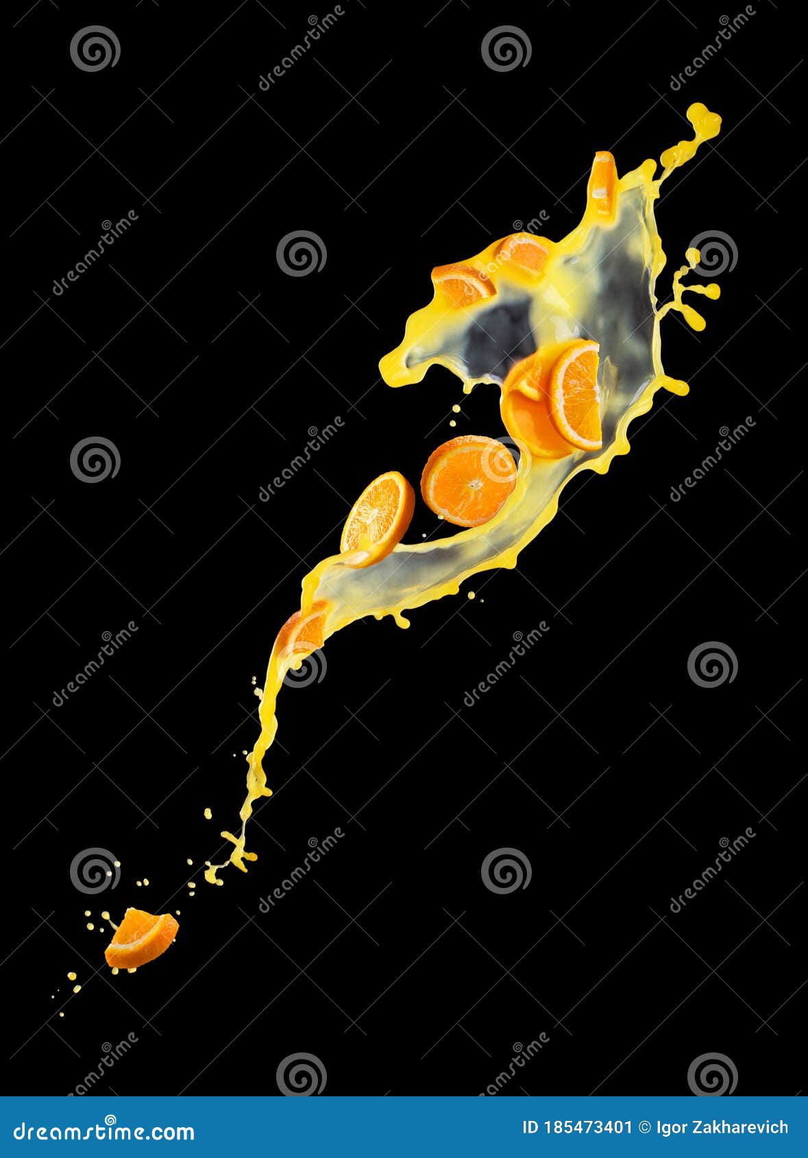 Splash of orange juice stock image. Image of food, juicy - 185473401