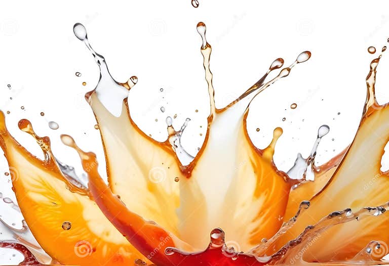 A Splash of Orange and Red Liquid Creating a Dynamic Shape Against a ...