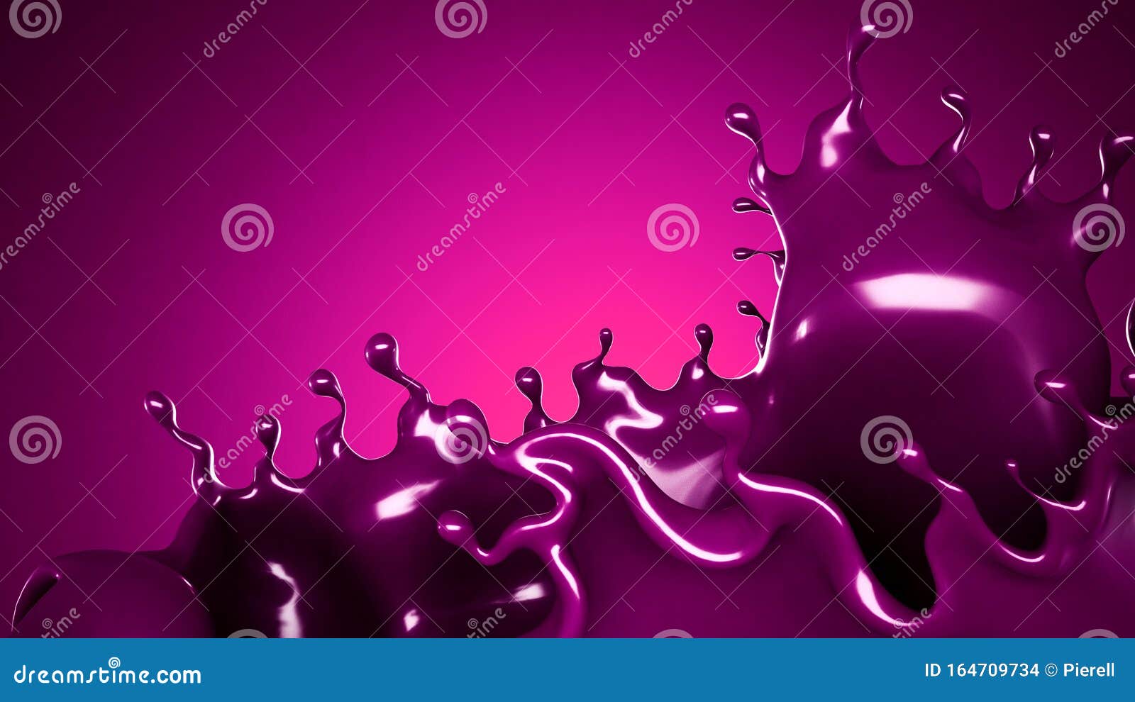 Splash of Paint. 3d Illustration, 3d Rendering Stock Illustration ...