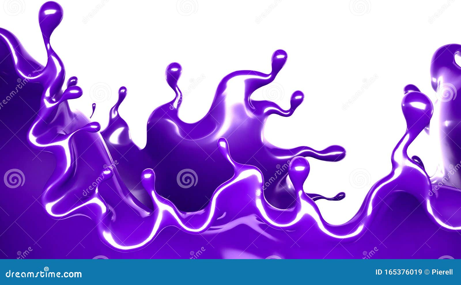 Splash of Paint. 3d Illustration, 3d Rendering Stock Illustration ...