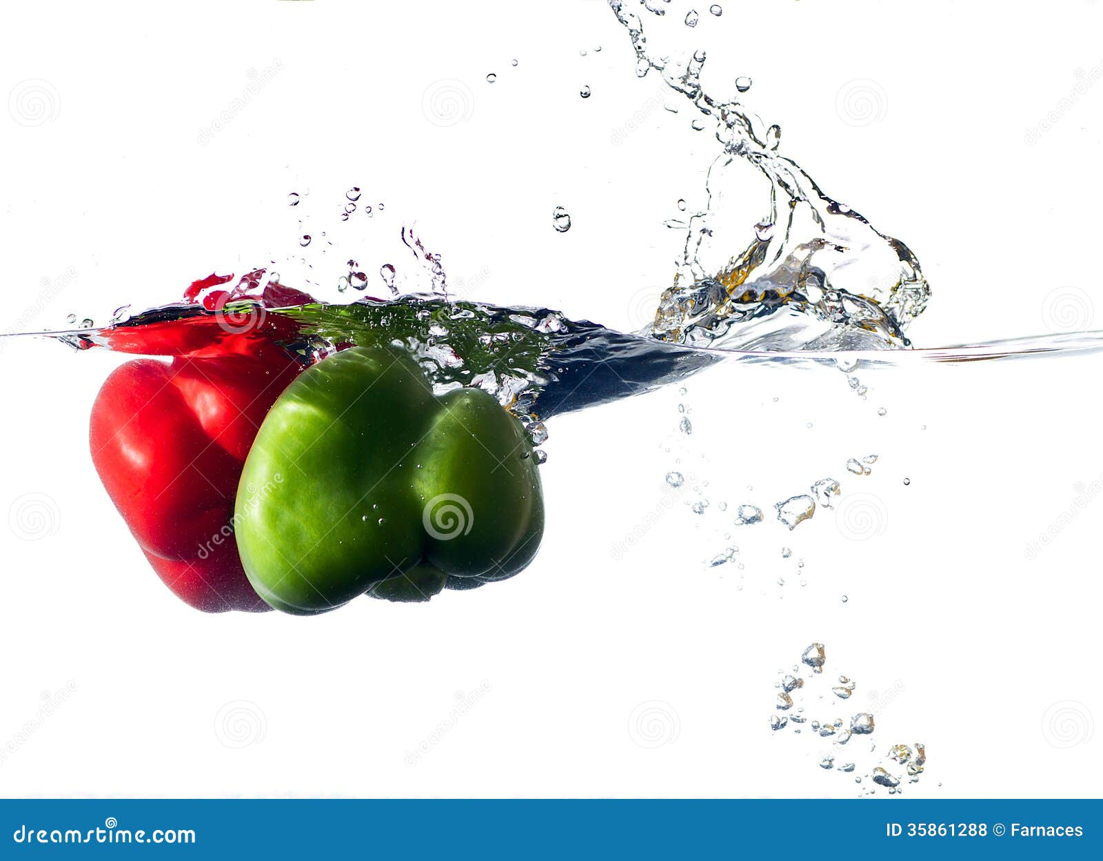 Splash peppers stock photo. Image of fruit, clean, liquid - 35861288
