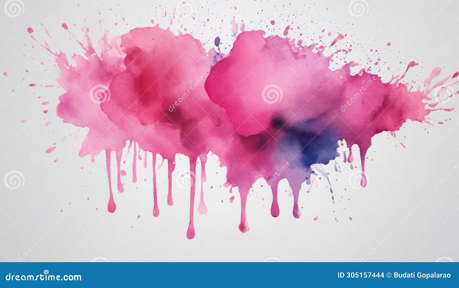 A Splash of Pink and Blue Paint on a White Background Stock ...