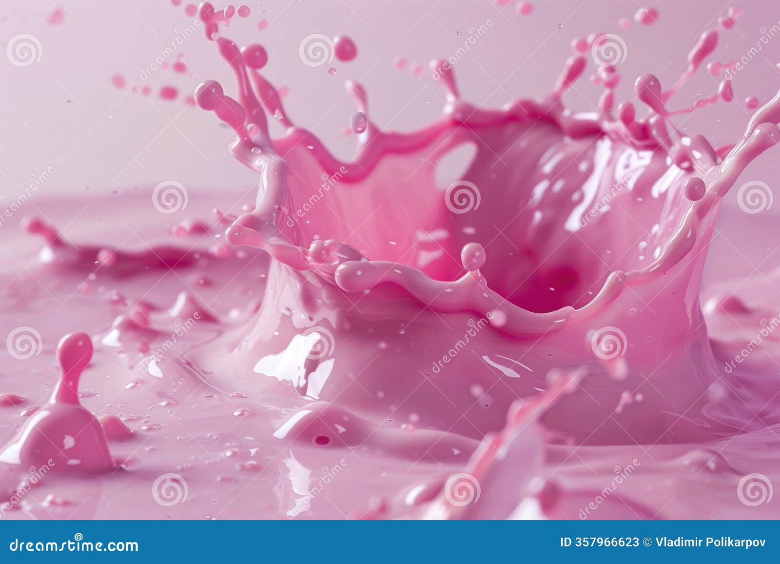 A Splash of Pink Liquid on a White Surface Stock Image - Image of ...